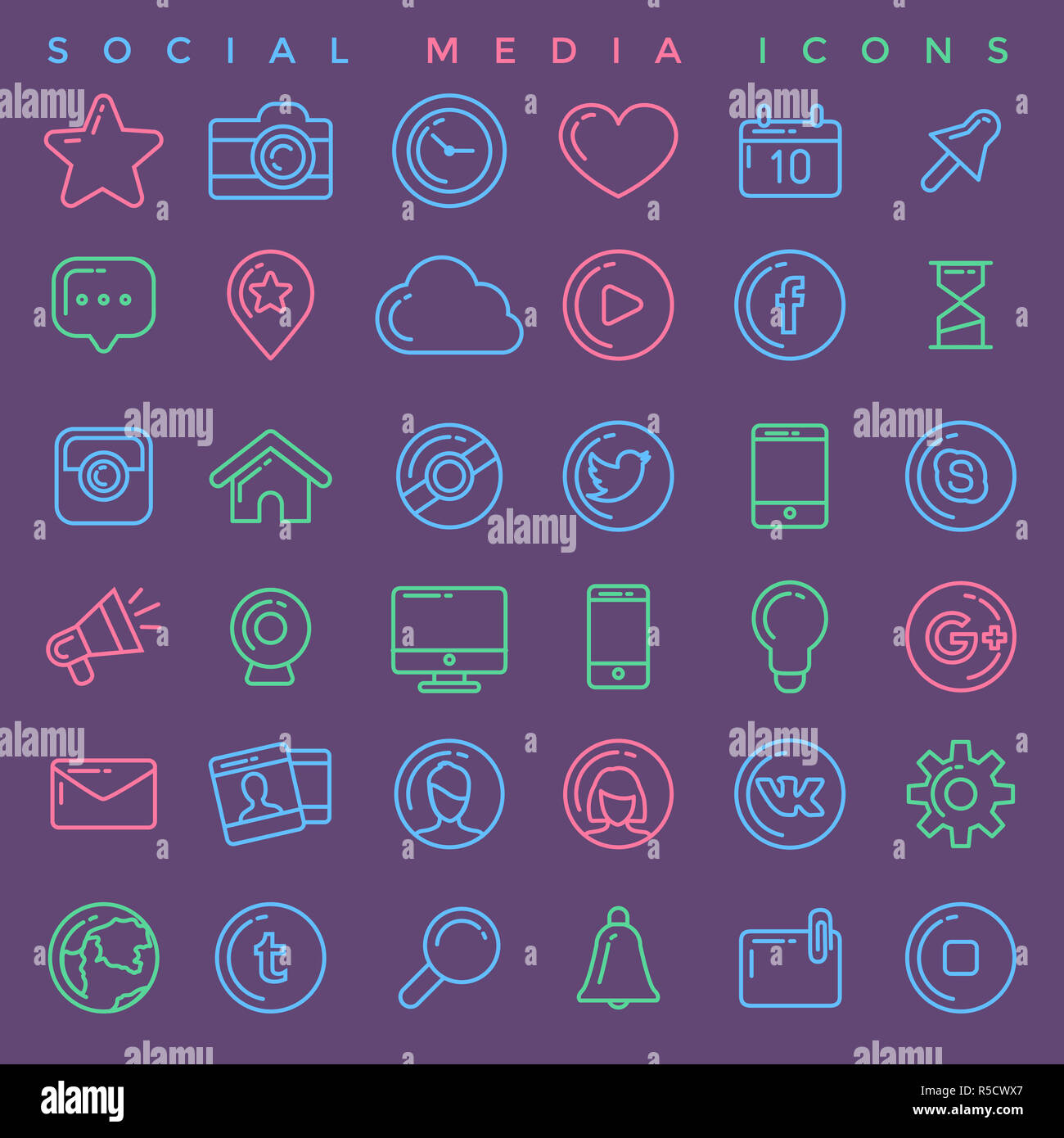 Infographic social media symbols hi-res stock photography and images ...