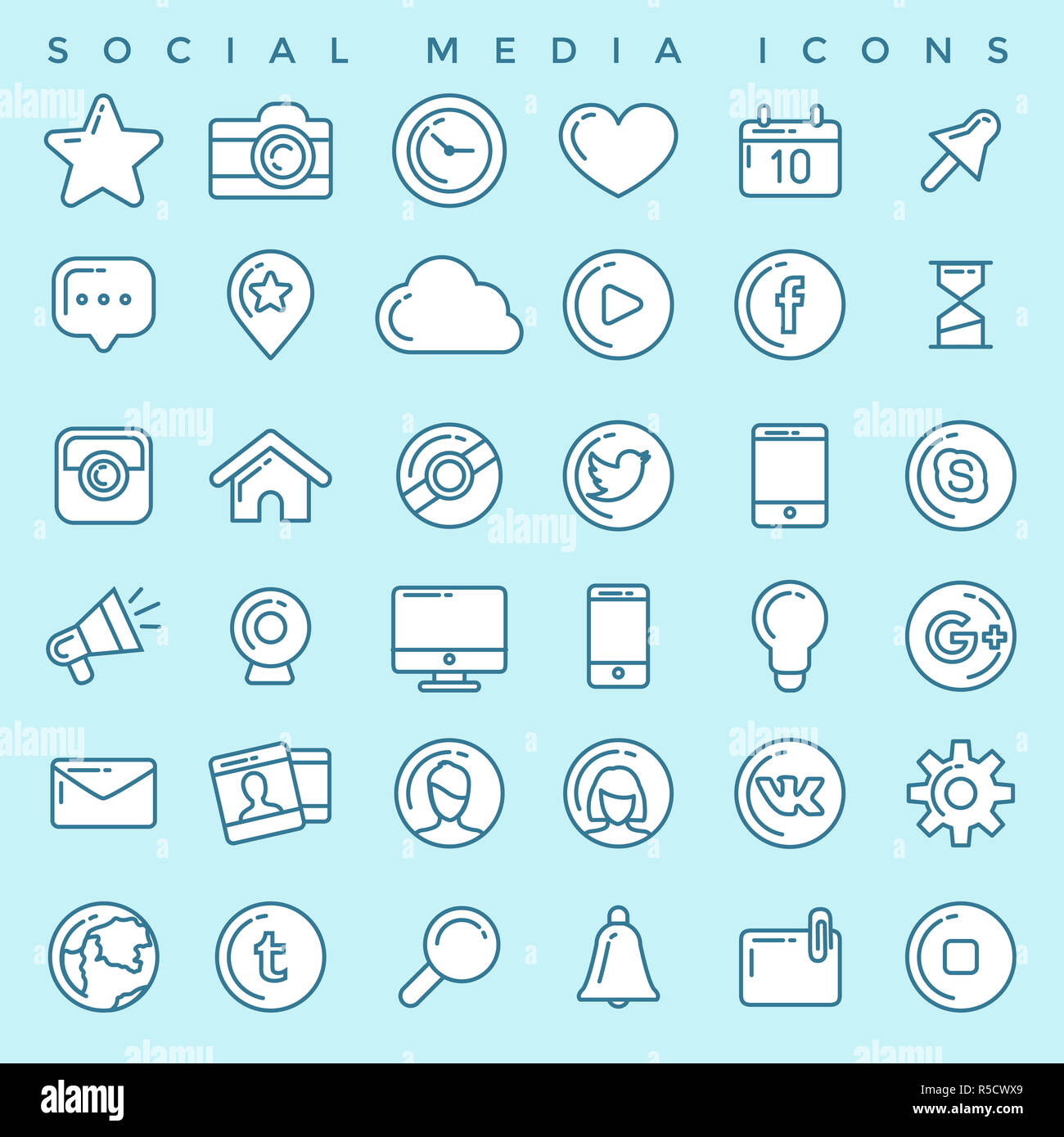 Social Media Infographic Elements Stock Photo - Alamy