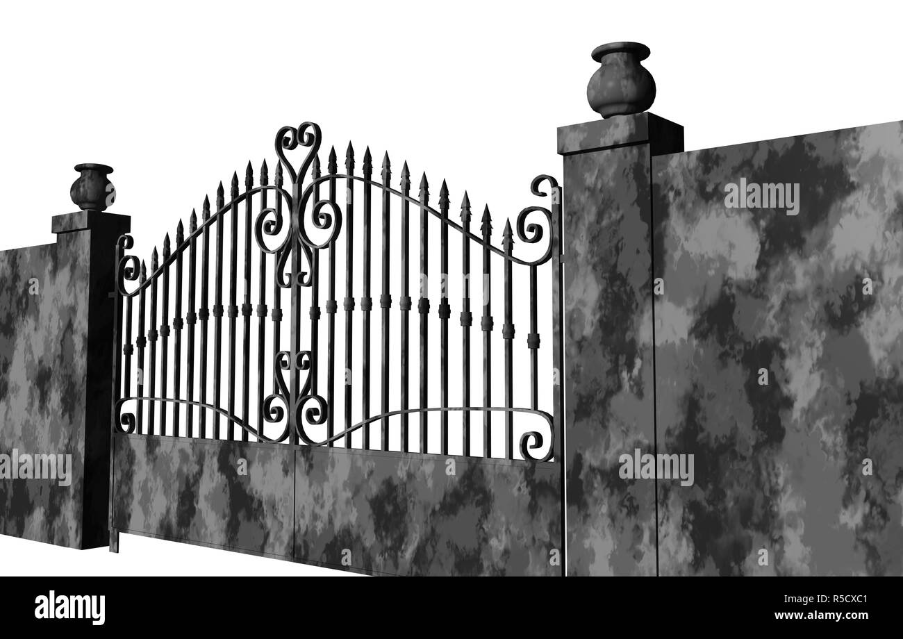 Grid gate Black and White Stock Photos & Images - Alamy