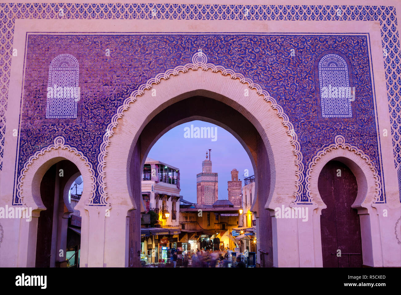 Bab Boujeloud Gate (The Blue Gate), Fes, Morocco Stock Photo - Alamy