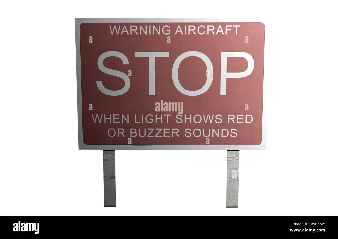 Stop sign airport Cut Out Stock Images & Pictures - Alamy