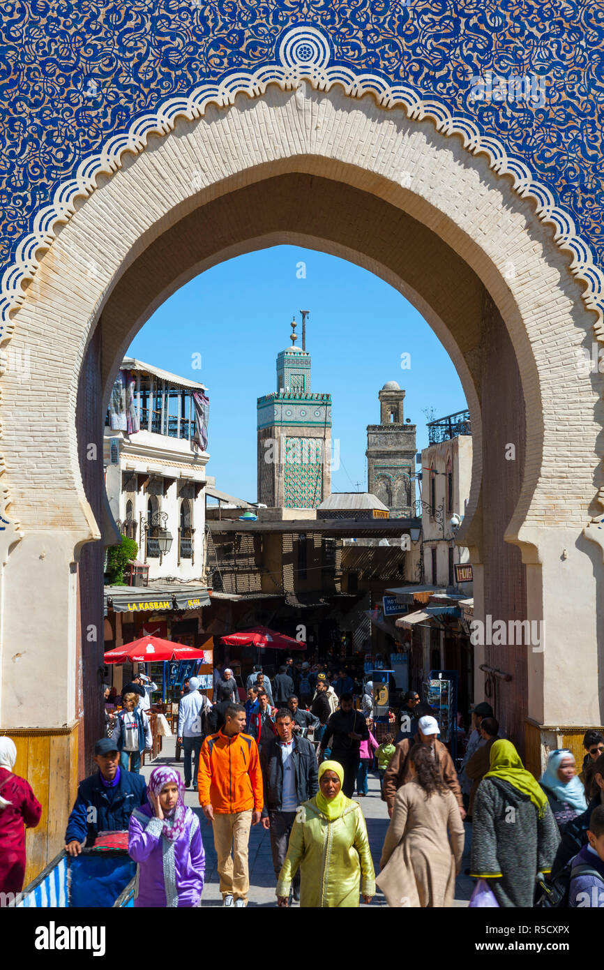 Blue gate fes fez medina hi-res stock photography and images - Alamy