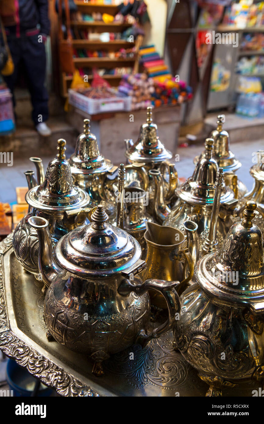 Traditional Tea Pots, Fes el Bali Medina, Fes, Morocco Stock Photo - Alamy