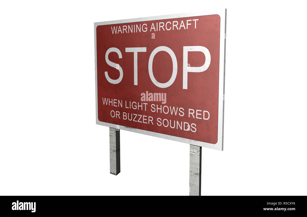 Stop sign airport Cut Out Stock Images & Pictures - Alamy