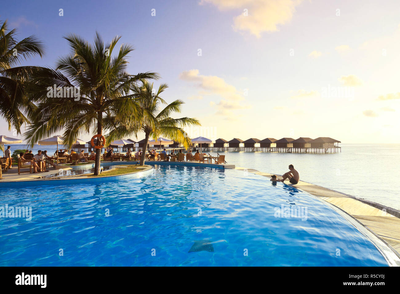 Maldives, Faafu Atoll, Filitheyo Island, Luxury Resort Stock Photo - Alamy