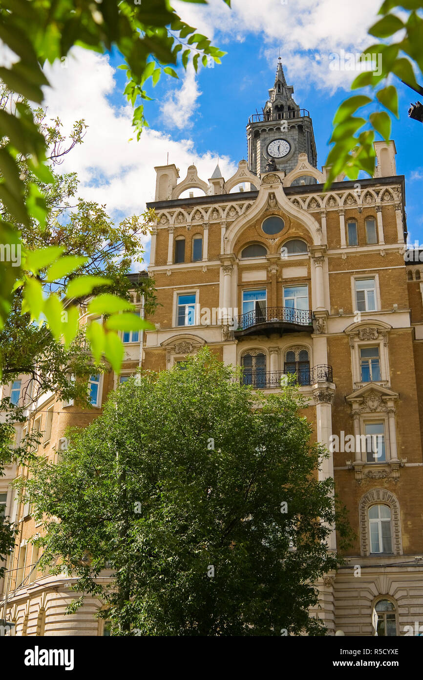The building with the clock Stock Photo - Alamy