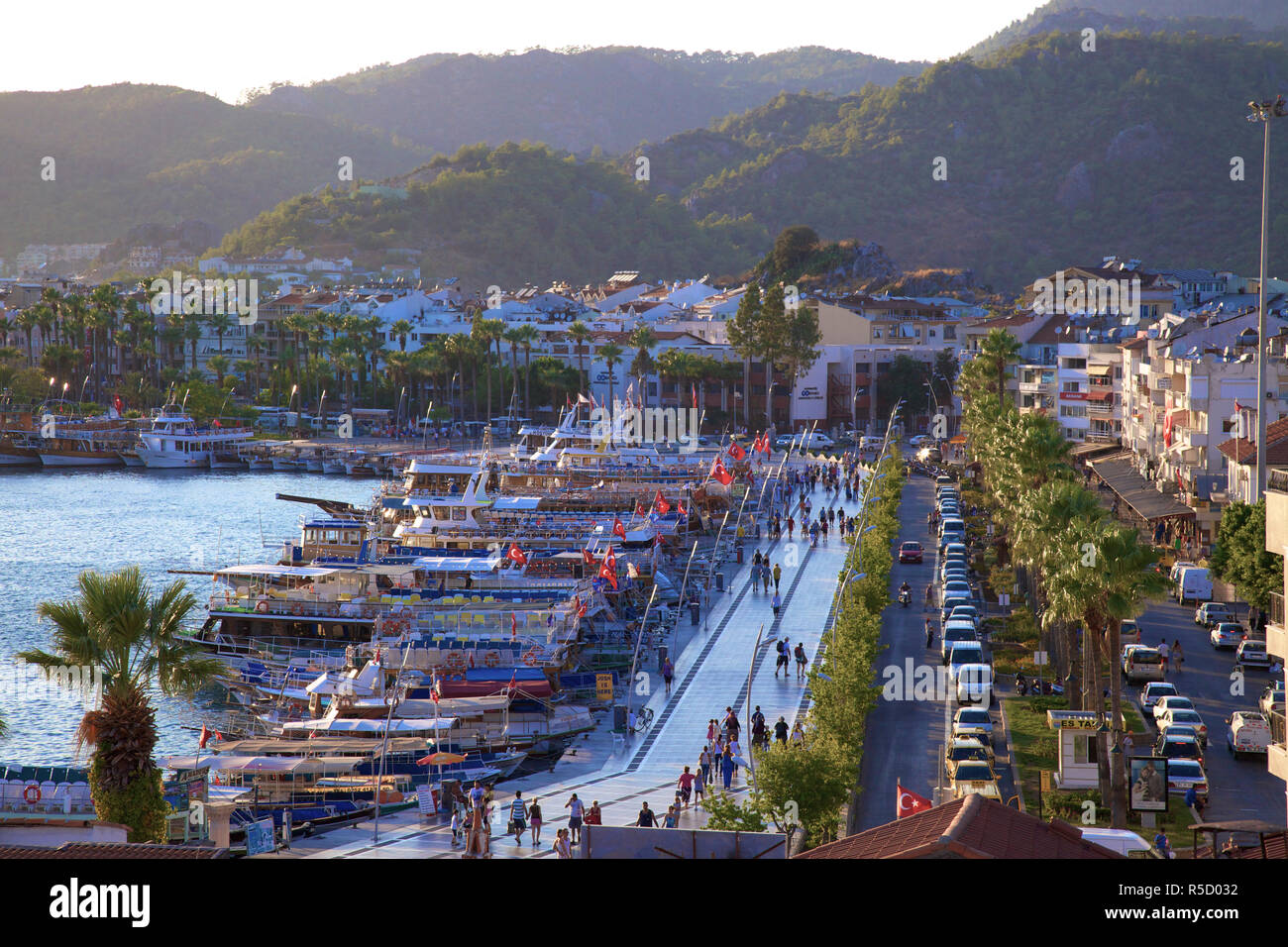 Marmaris Town and Harbour, Marmaris, Datcha Peninsula, Turkey Stock ...
