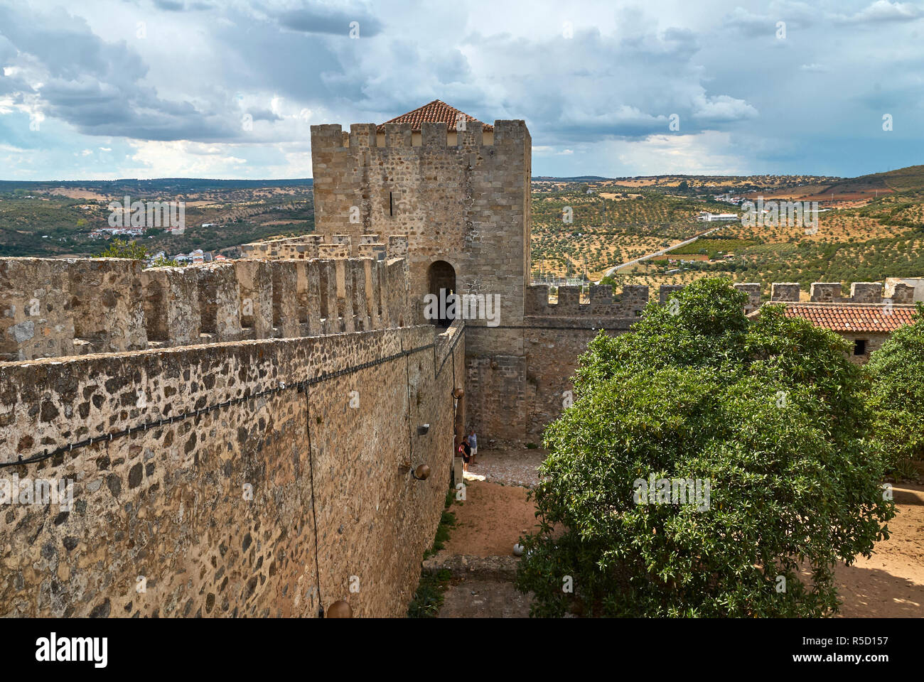 courtyard of the castle Stock Photo - Alamy