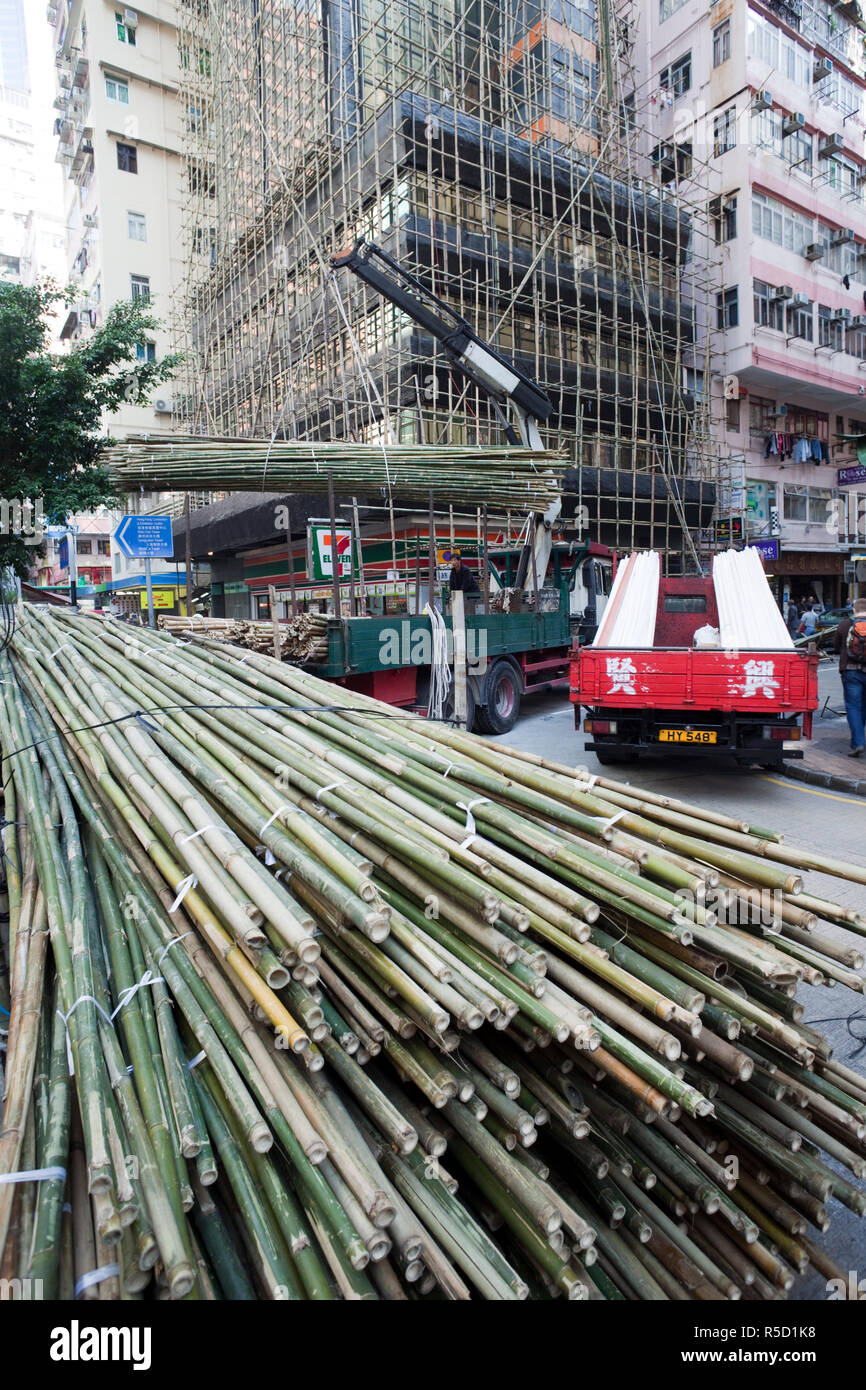 China, Hong Kong, Bamboo Scaffolding Stock Photo - Alamy