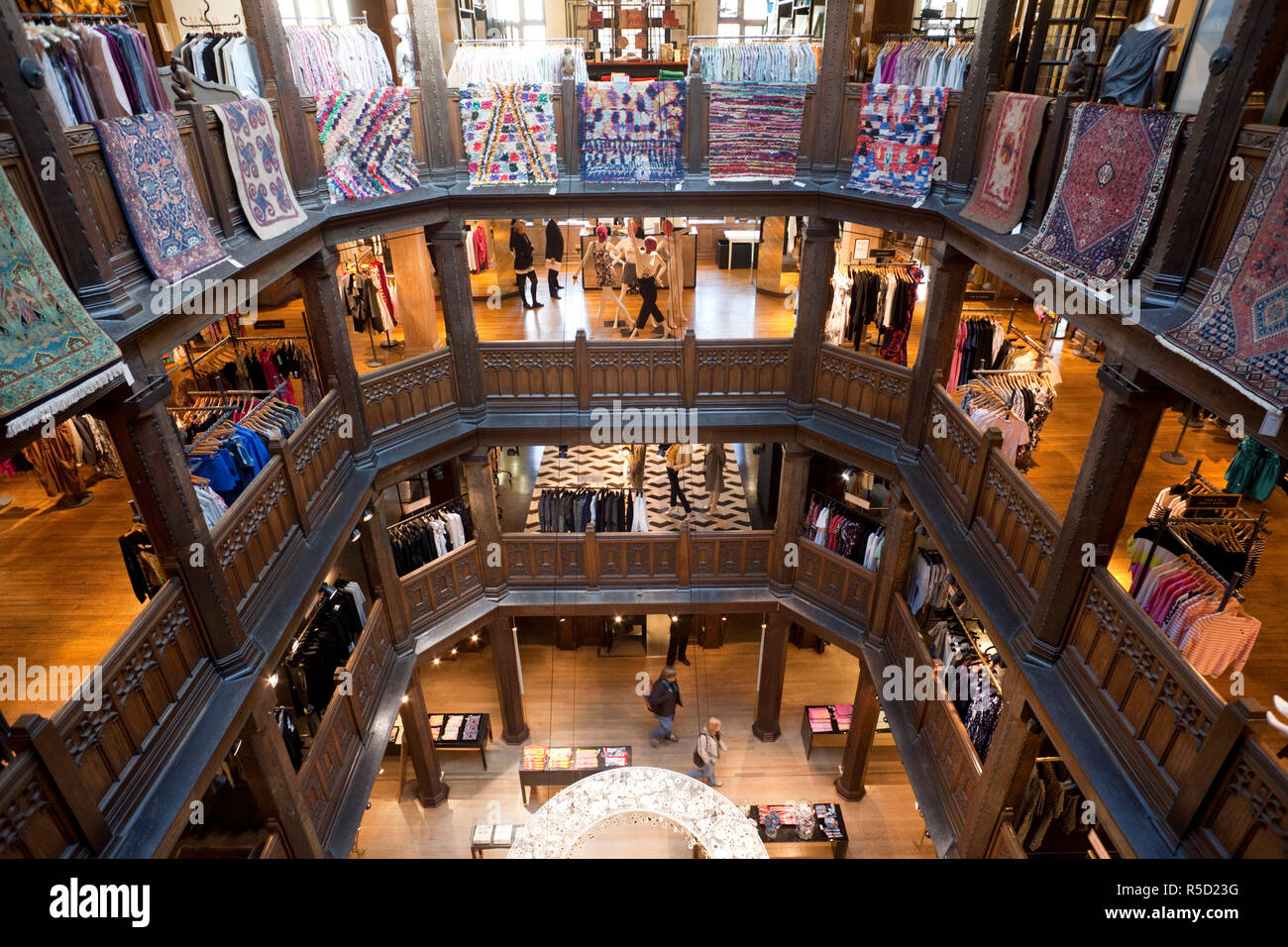England, London, Interior of Liberty Department Store Stock Photo - Alamy