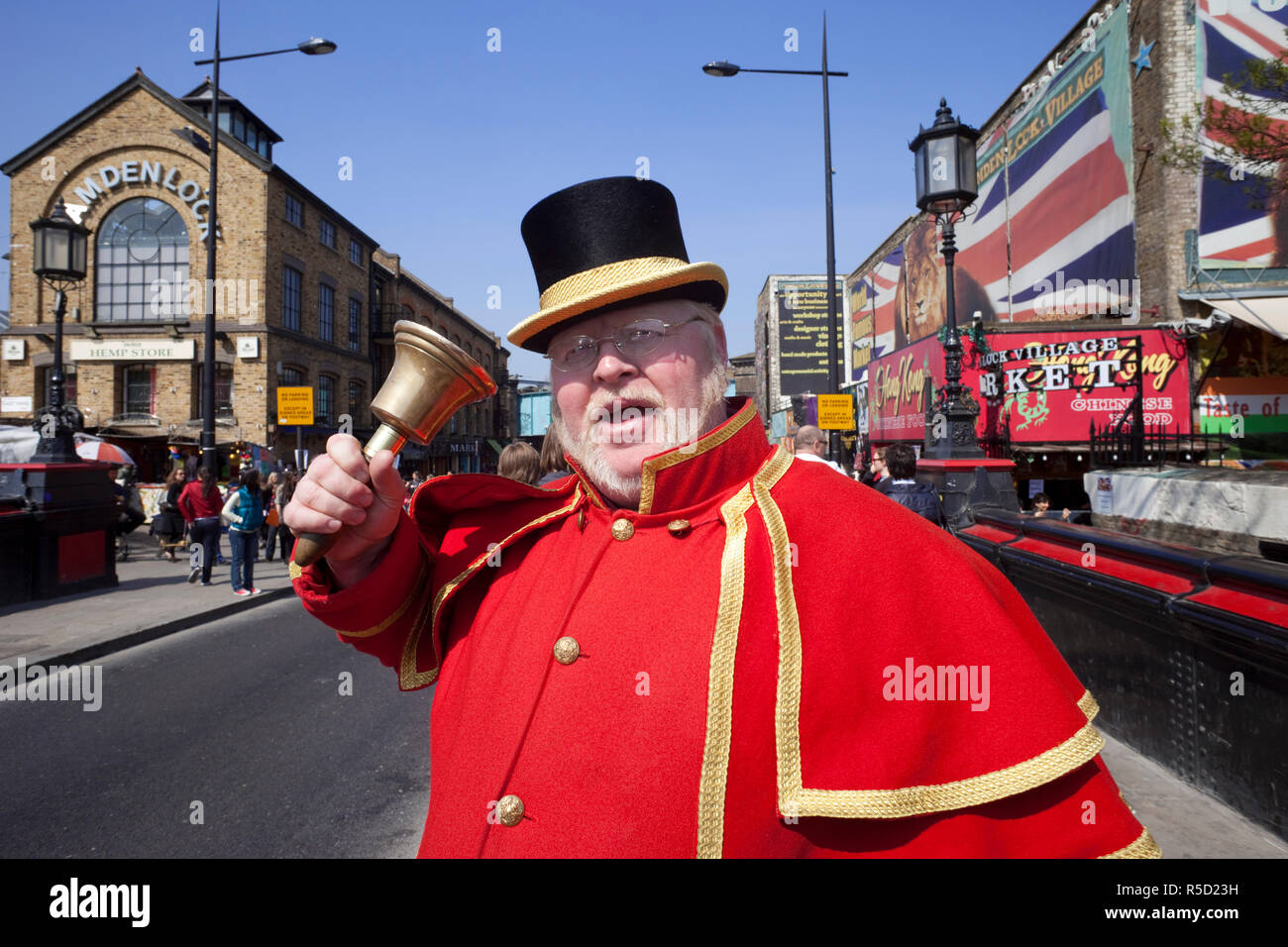 England, London, Camden, Alan Myatt Town Crier Stock Photo - Alamy