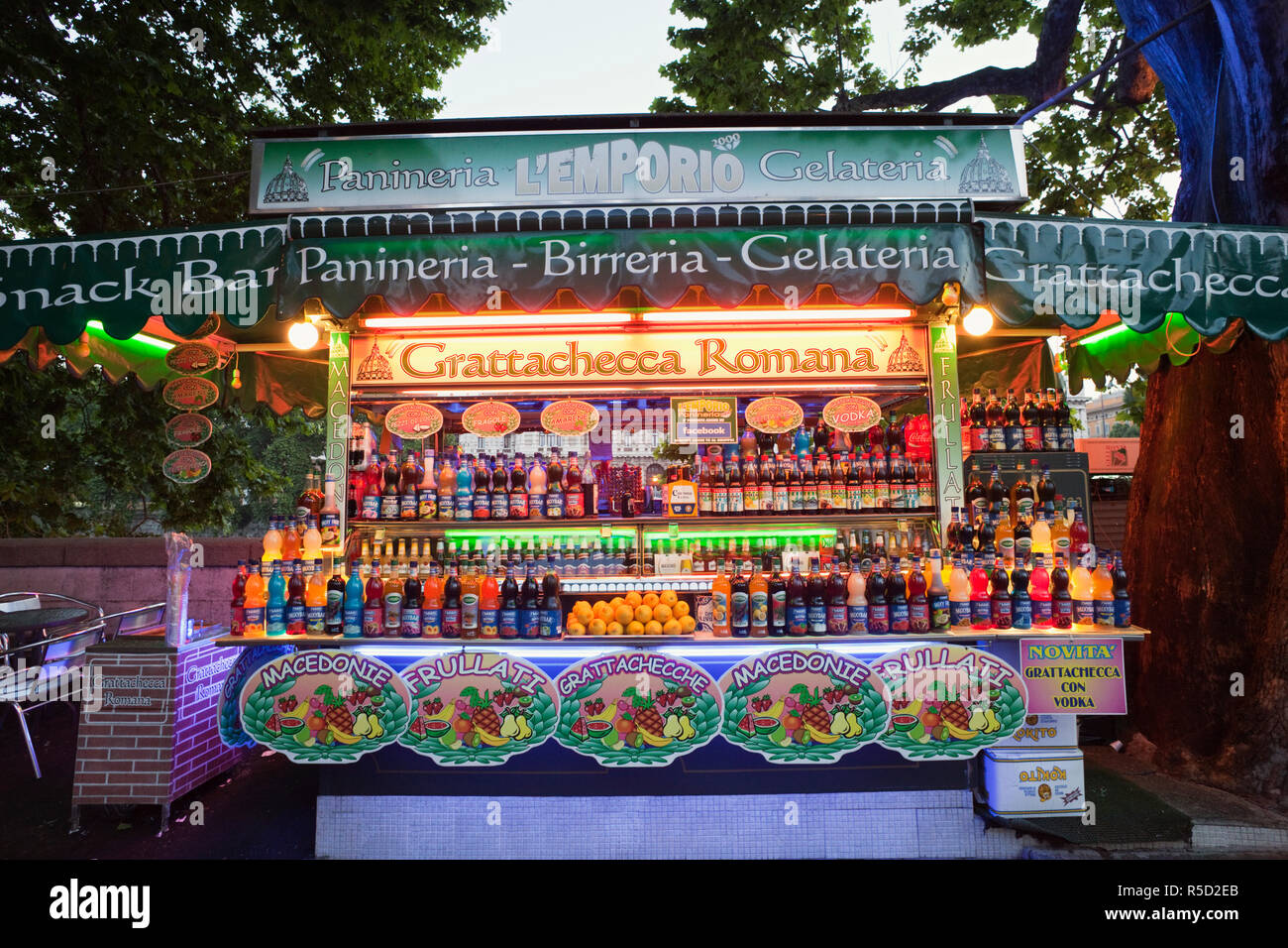 Italy, Rome, Typical Roadside Snack Stall Stock Photo - Alamy