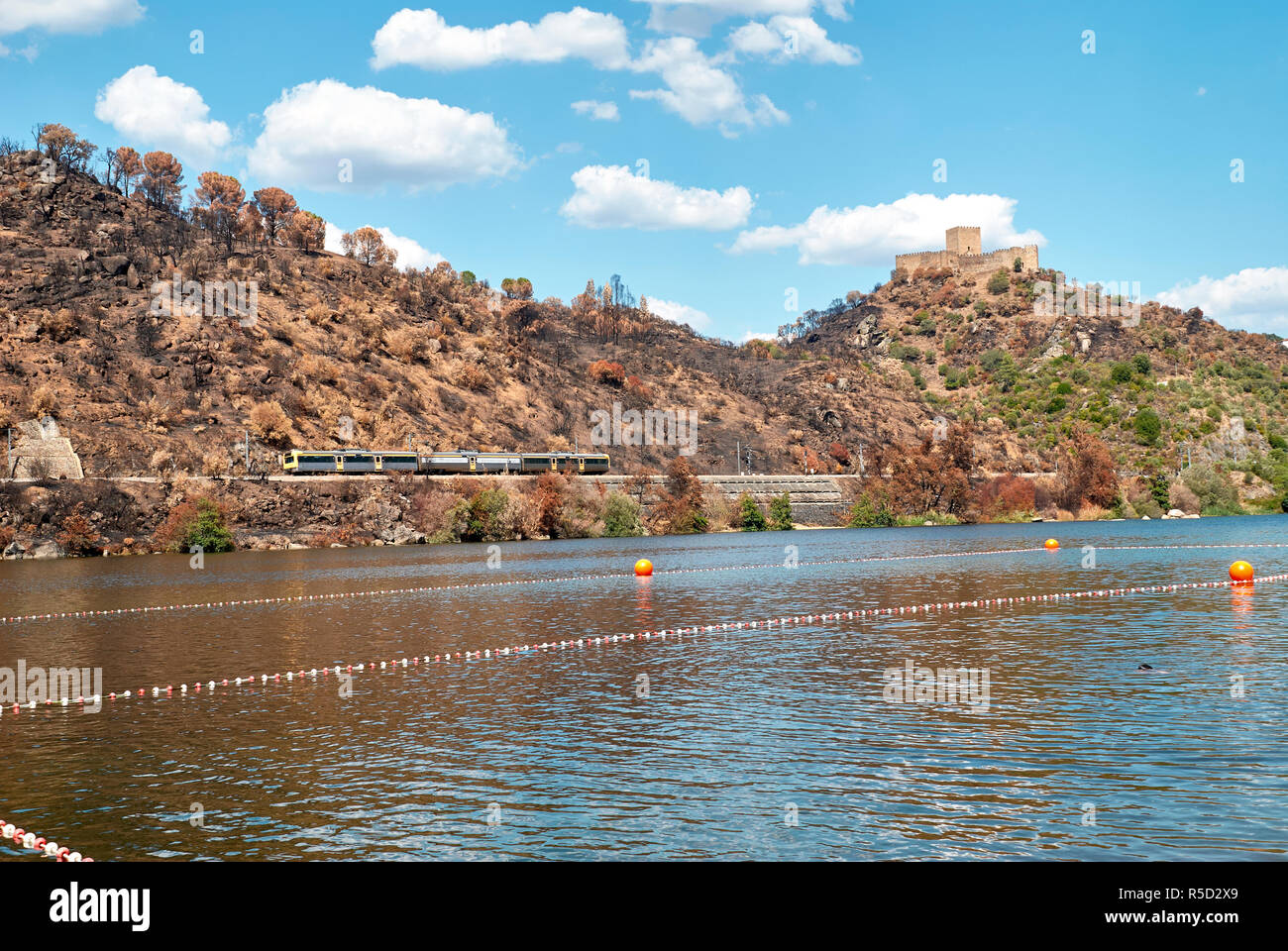 View to the castle by the river Stock Photo - Alamy