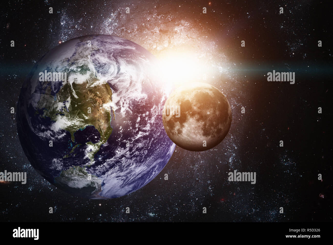 Solar System - Planet Earth. Elements of this image furnished by NASA ...