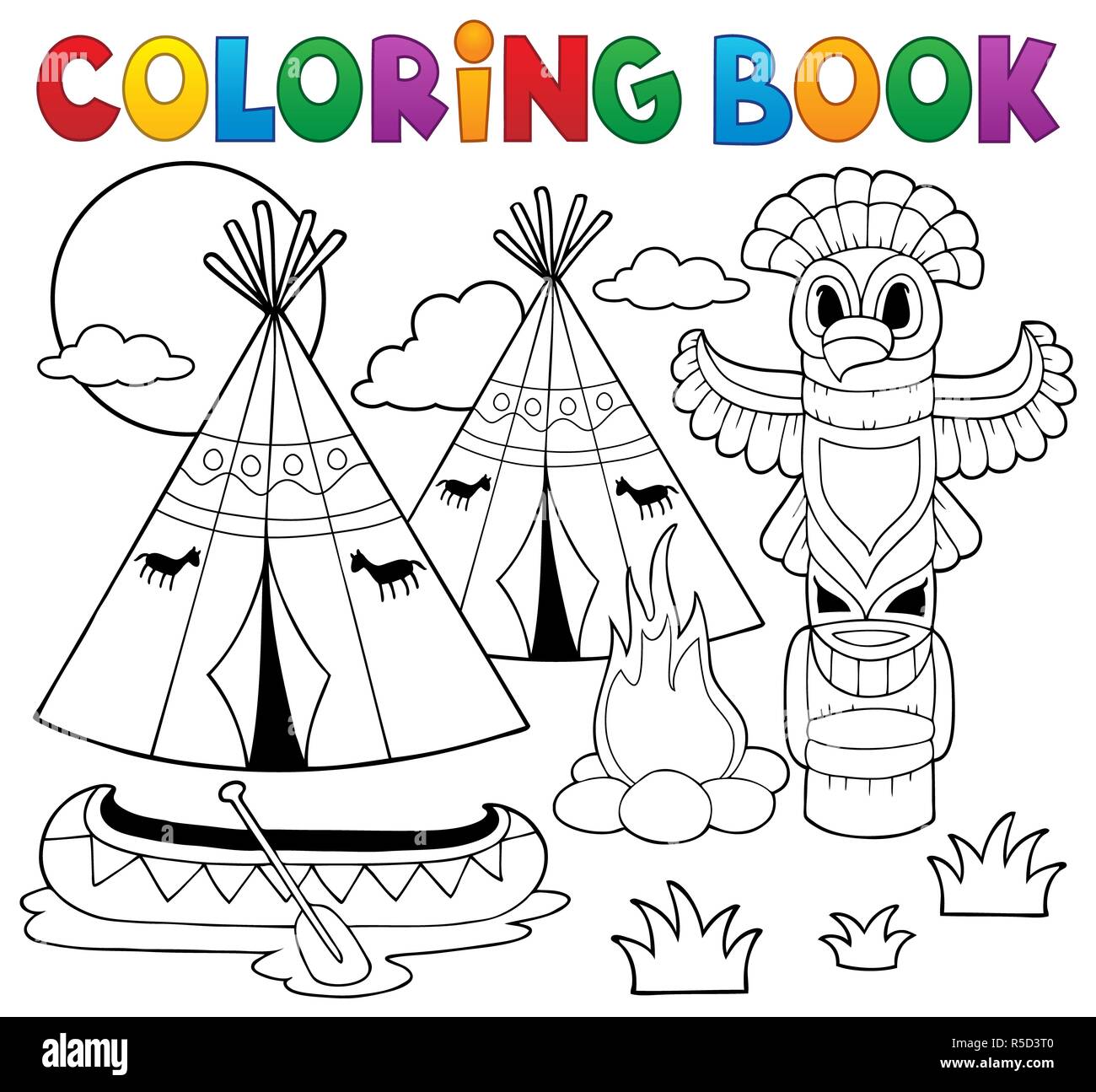 Art native american canoe hi-res stock photography and images - Alamy