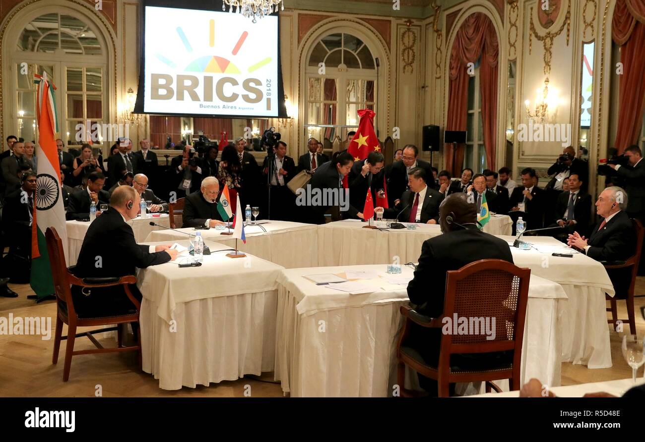 Leaders of the largest developing economies during the BRICS meeting on ...