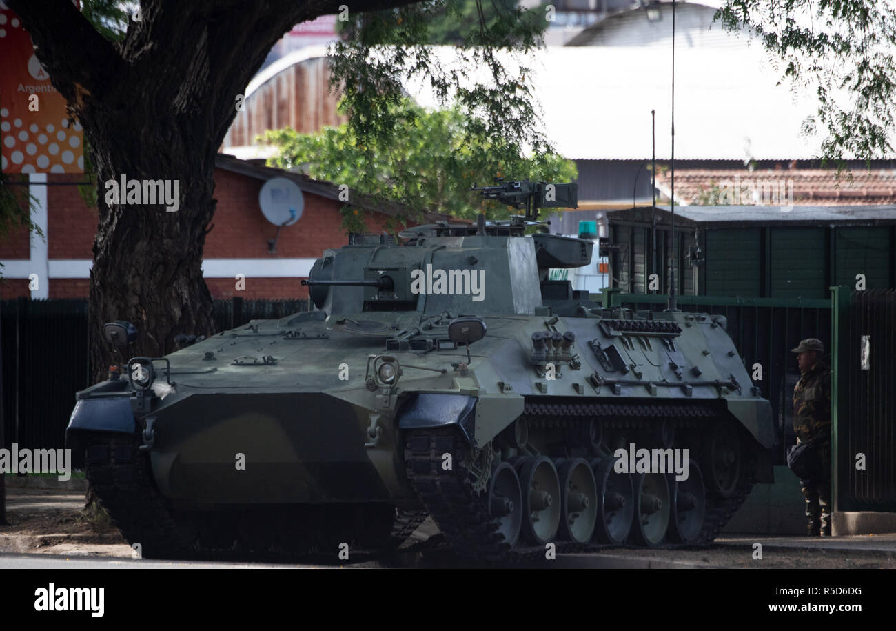 Buenos Aires, Argentina. 30th Nov, 2018. An armoured infantry fighting ...