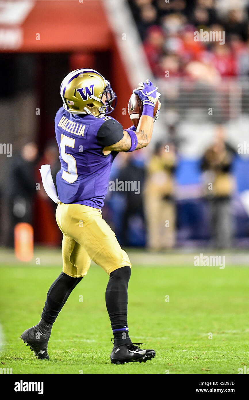 Santa Clara, California, USA. 30th Nov, 2018. Washington Huskies wide ...
