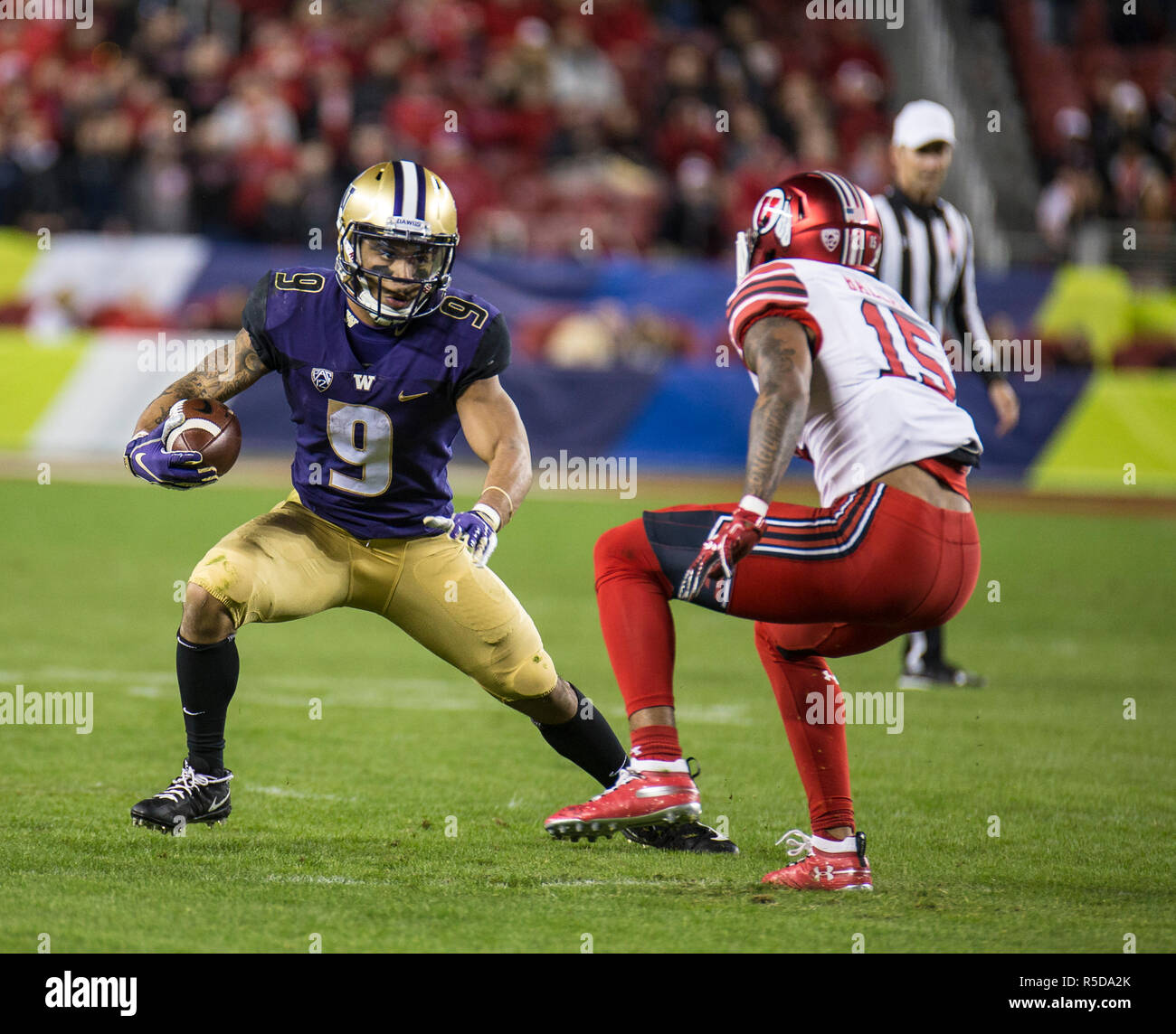 Nov 30 2018 Santa Clara, CA U.S.A Washington running back Myles Gaskin ...