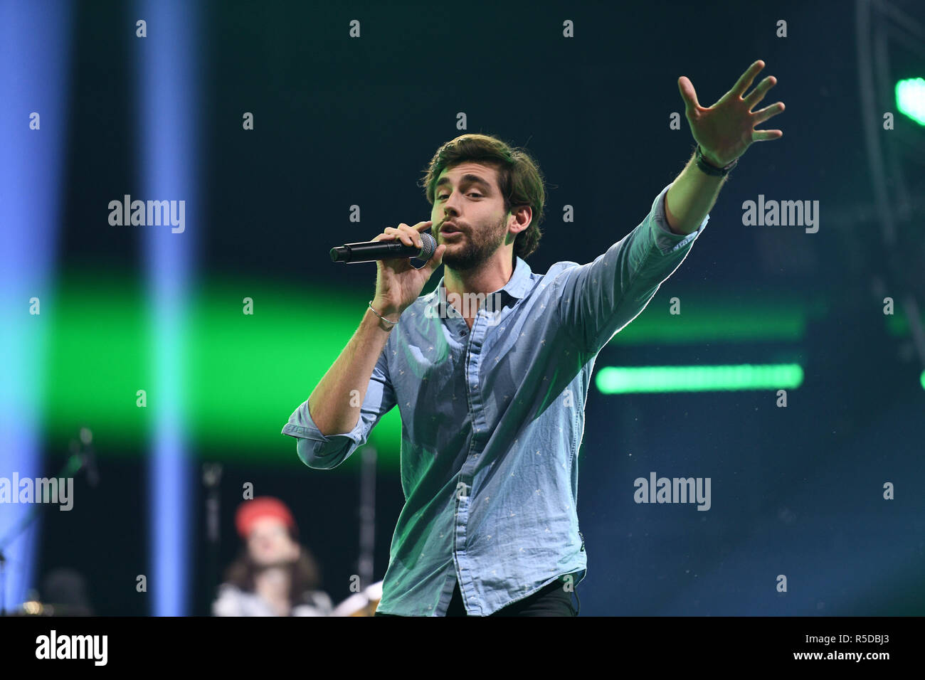 Oberhausen, Germany. 30th Nov, 2018. The singer Álvaro Soler is on ...