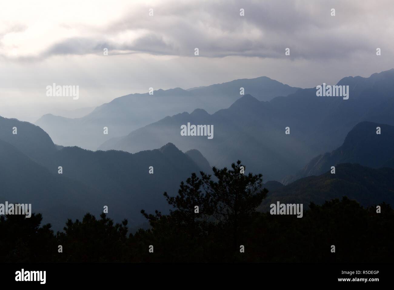 Wuyishan, China's Fujian Province. 1st December 2018. Mountains are ...