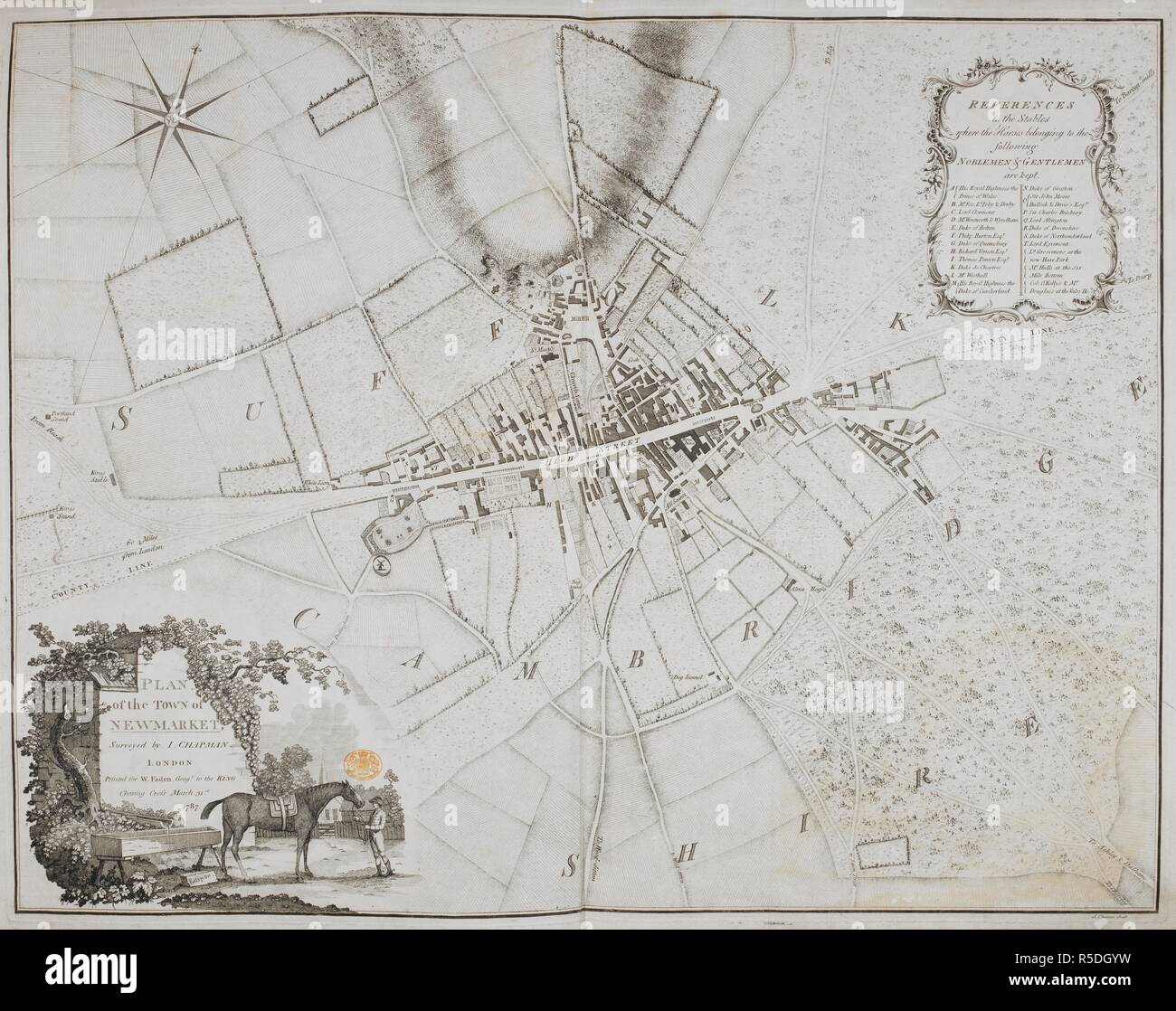 A plan of Newmarket. A Plan of the Town of Newmarket. London : Faden ...