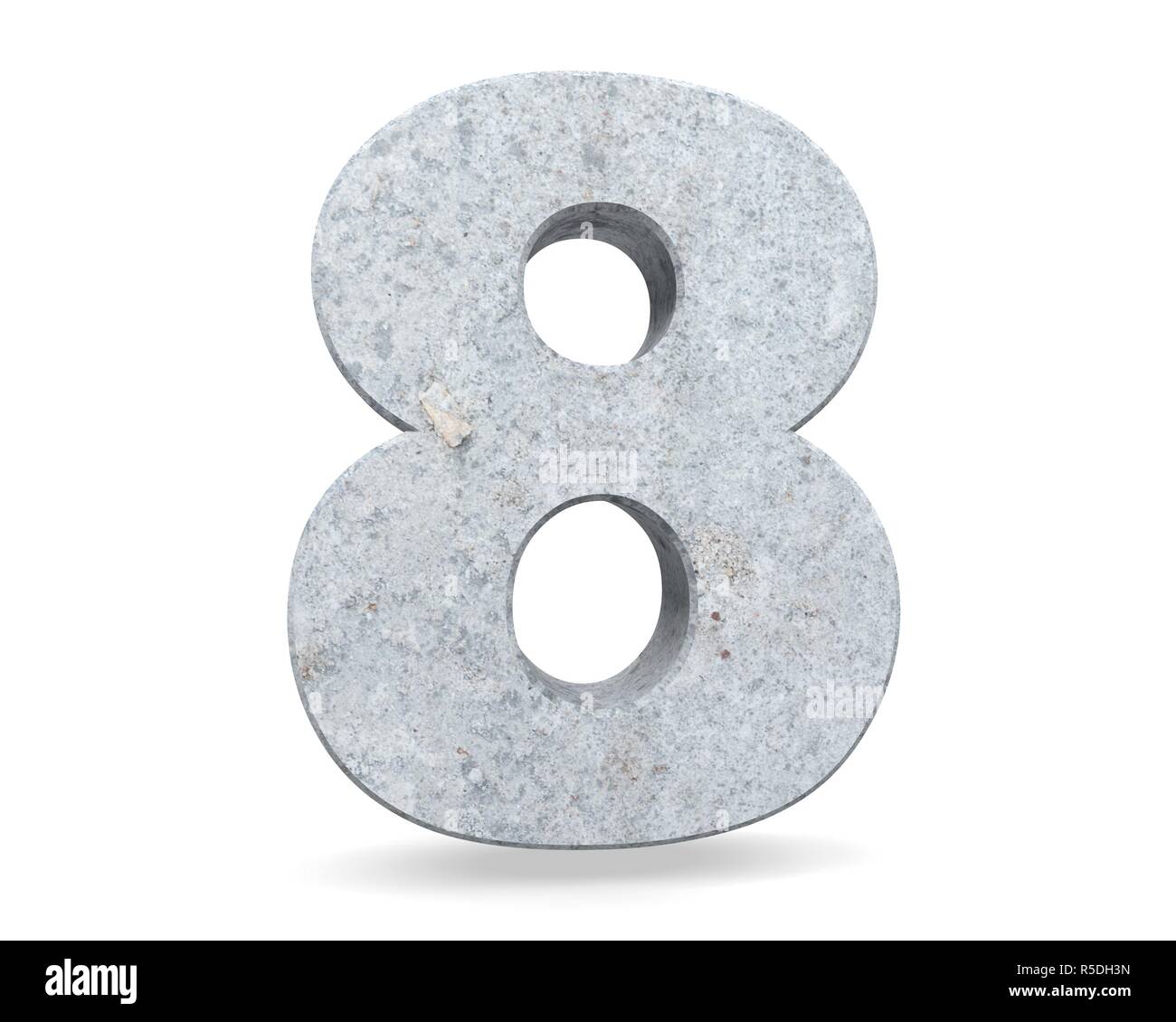 3D rendering concrete number 8 eight. 3D render Illustration Stock ...