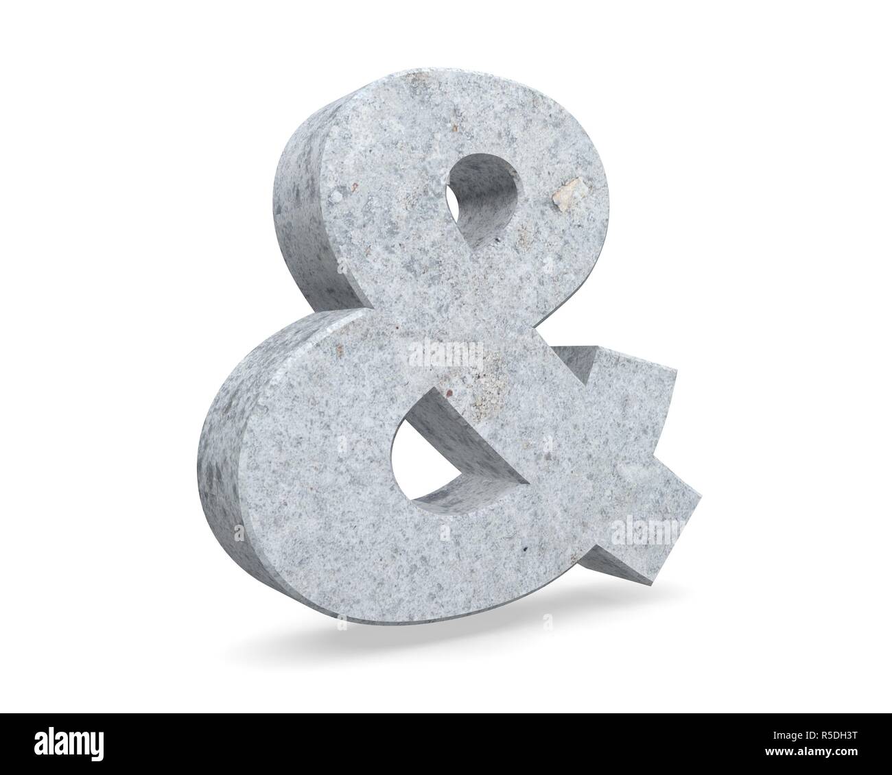 Concrete symbol - ampersand. 3D render Illustration Stock Photo - Alamy
