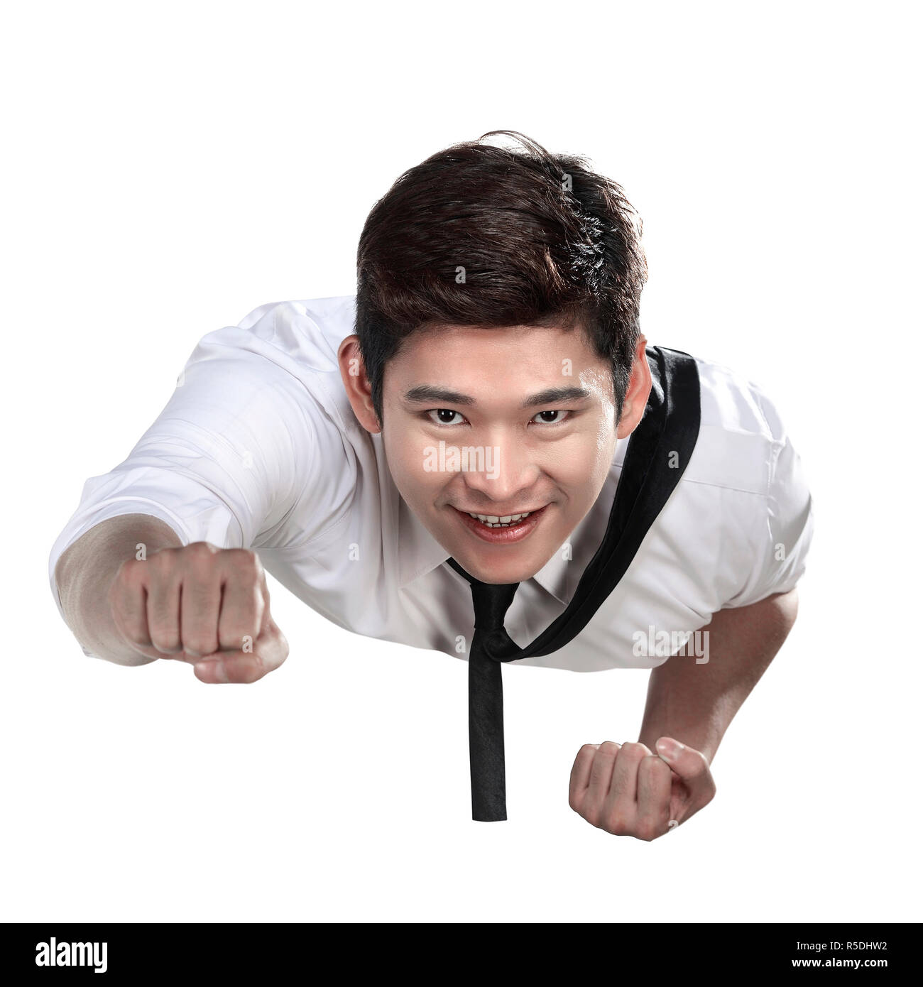 Asian business man flying Stock Photo - Alamy