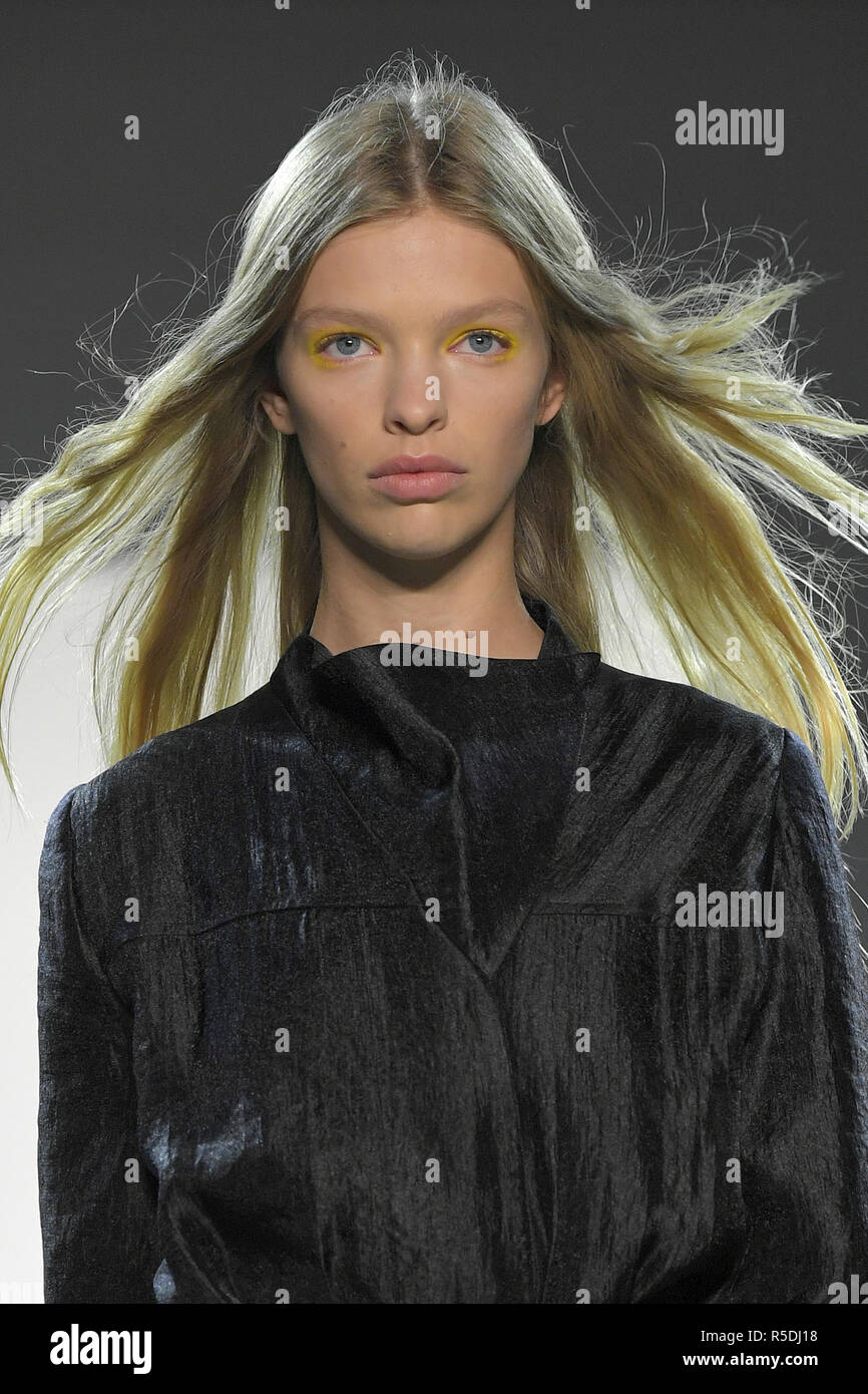 NEW YORK, NY - SEPTEMBER 11: A model walks the runway for Hogan ...