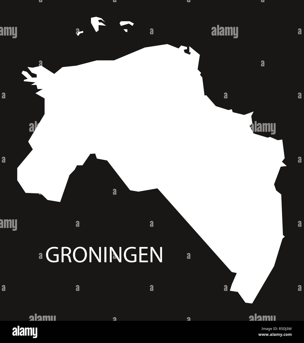 groningen netherlands map black inverted silhouette illustration Stock ... groningen netherlands map black inverted silhouette illustration Stock ...