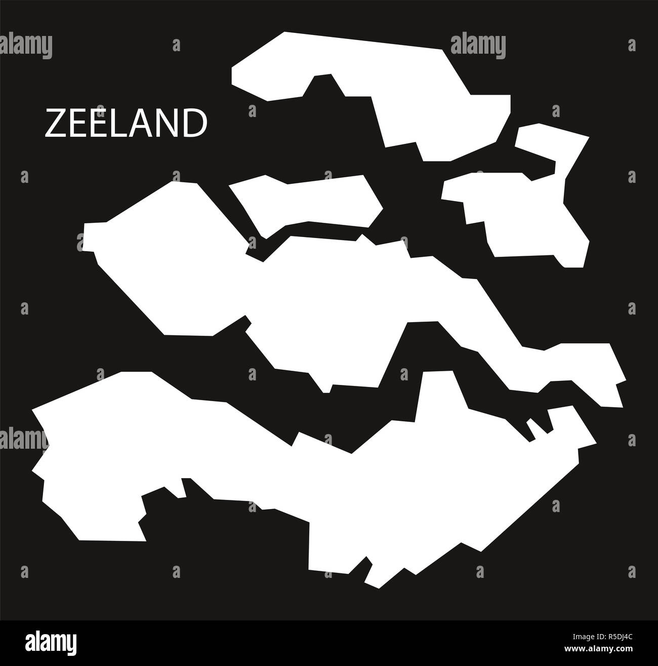 zeeland netherlands map black inverted silhouette illustration Stock ... zeeland netherlands map black inverted silhouette illustration Stock ...