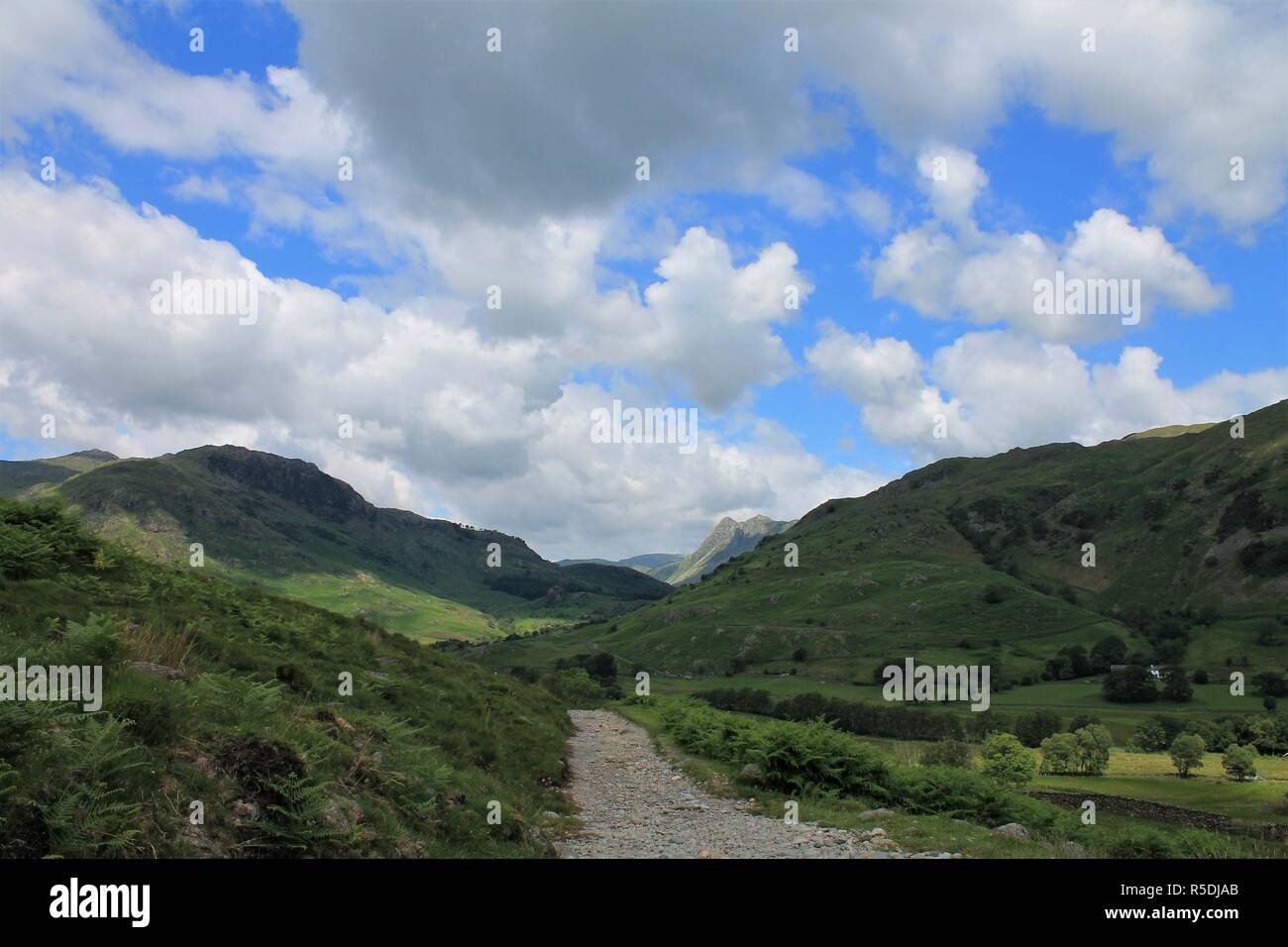 UK Little Langdale Valley. English Lake District Cumbria. View towards ...