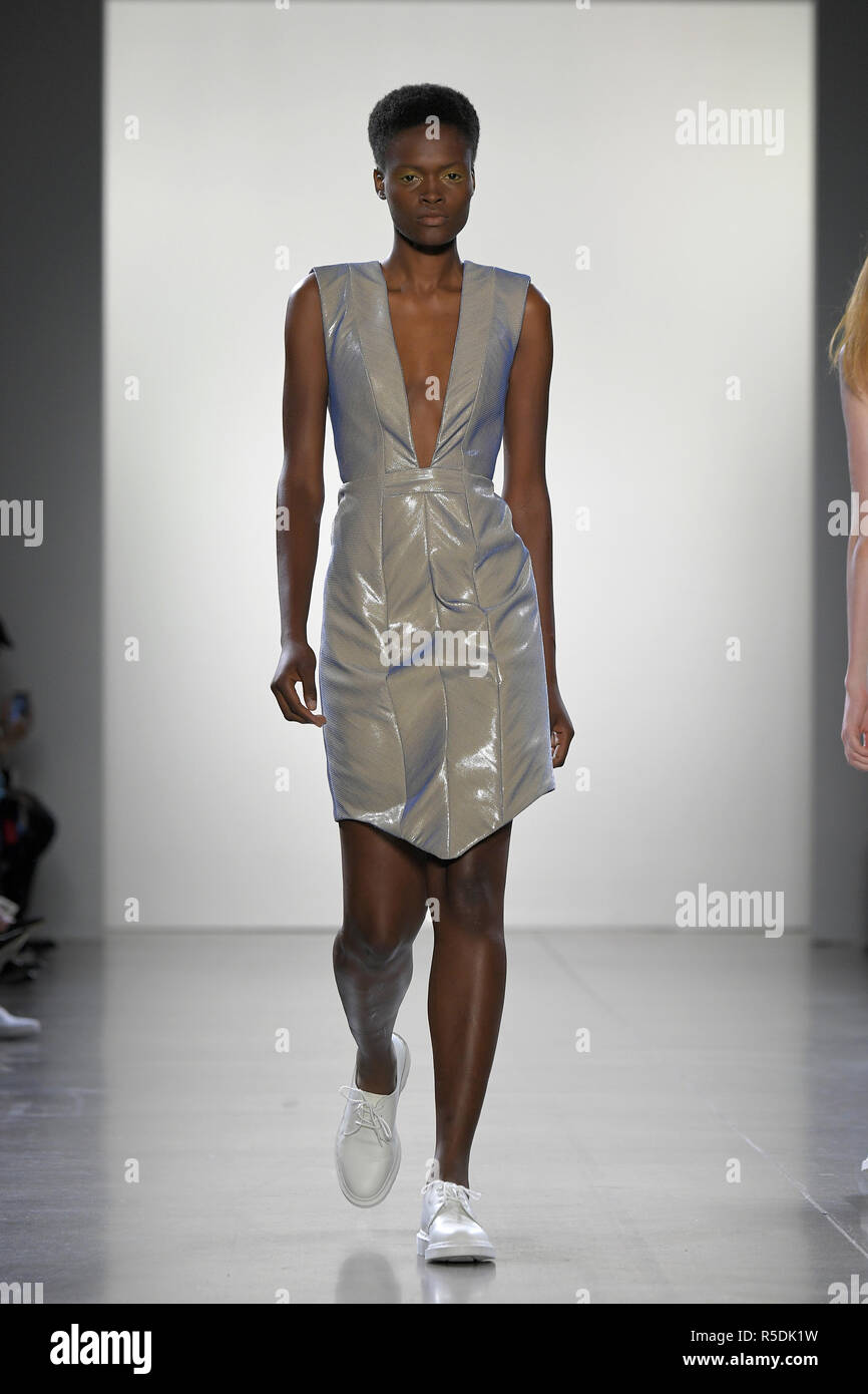 NEW YORK, NY - SEPTEMBER 11: A model walks the runway for Hogan ...