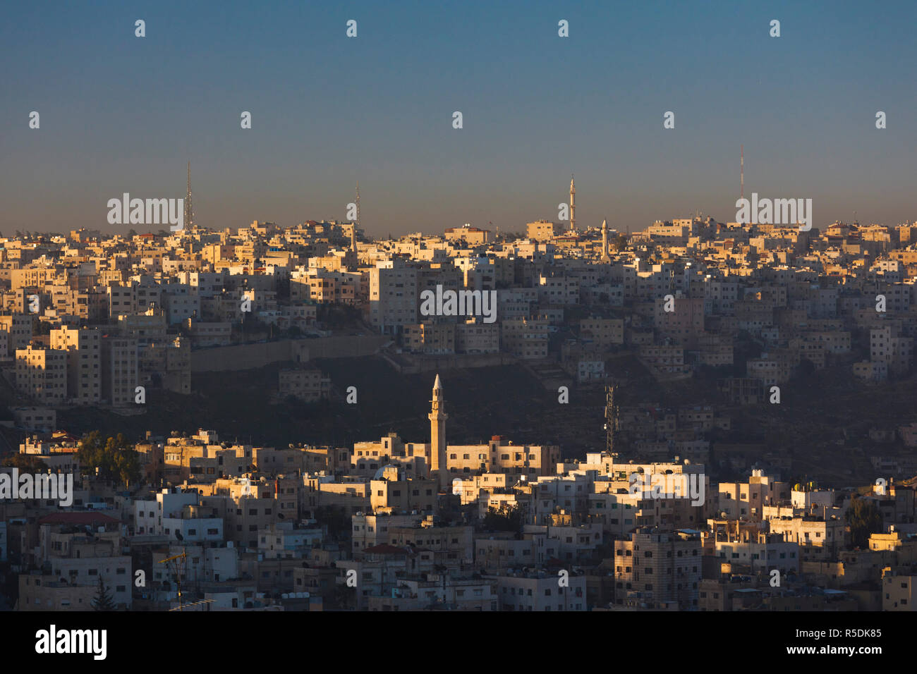 Jordan, Amman, elevated city view from Jebel Amman Stock Photo - Alamy
