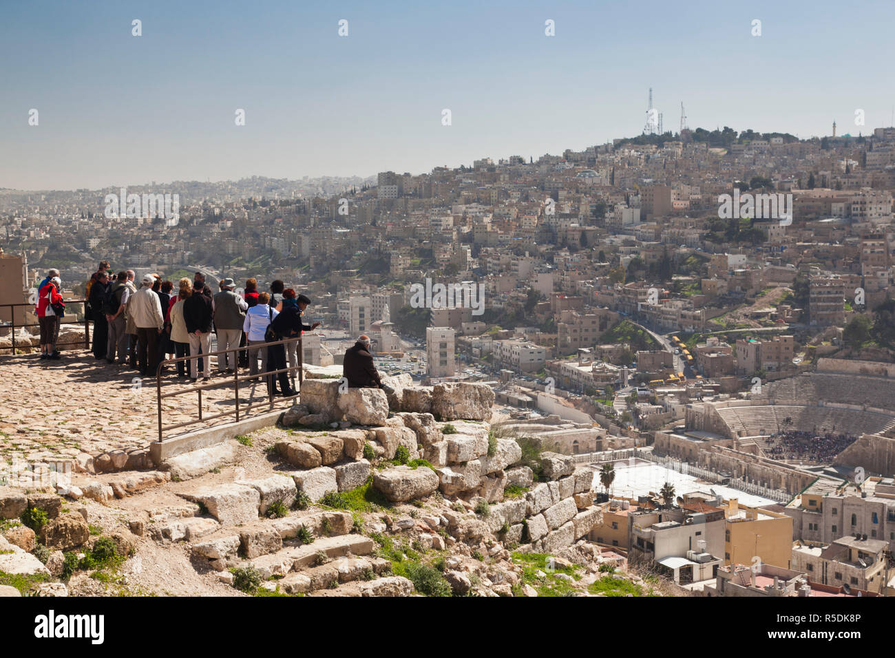 Jordan, Amman, elevated city view from the Citadel Stock Photo - Alamy