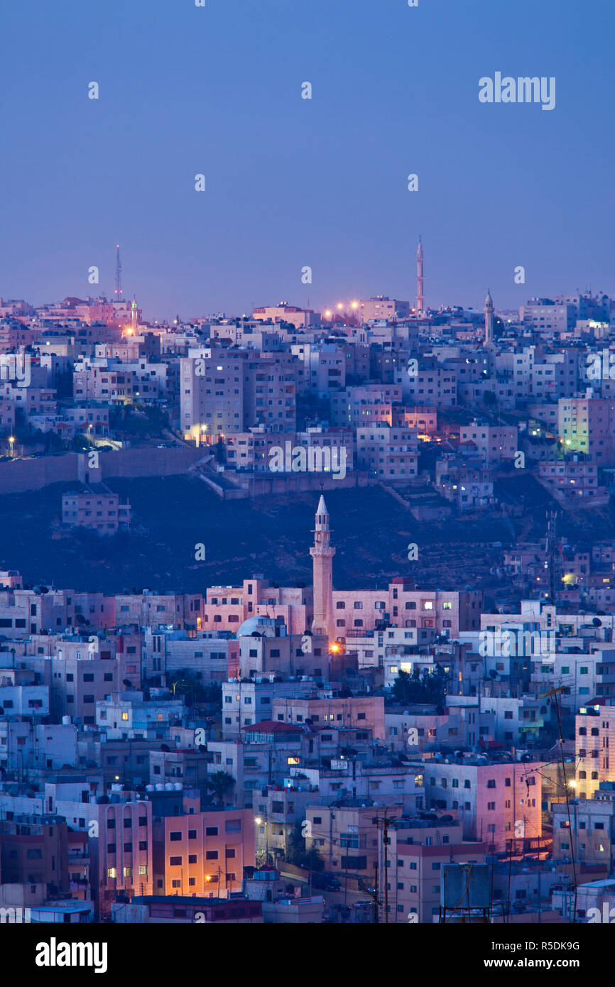 Jordan, Amman, elevated view of Jebel Amman Stock Photo - Alamy