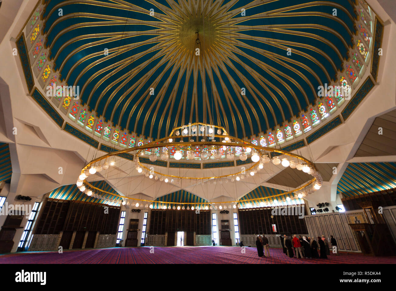 Jordan, Amman, King Abdullah Mosque, dome interior Stock Photo - Alamy