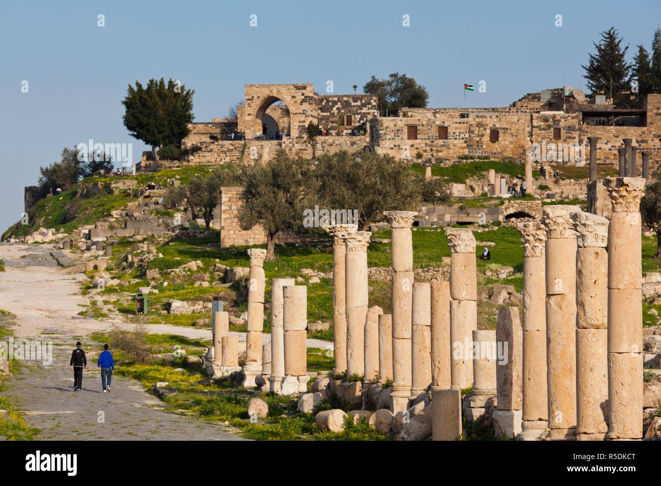 Jordan, Umm Qais-Gadara, ruins of ancient Jewish and Roman city Stock ...