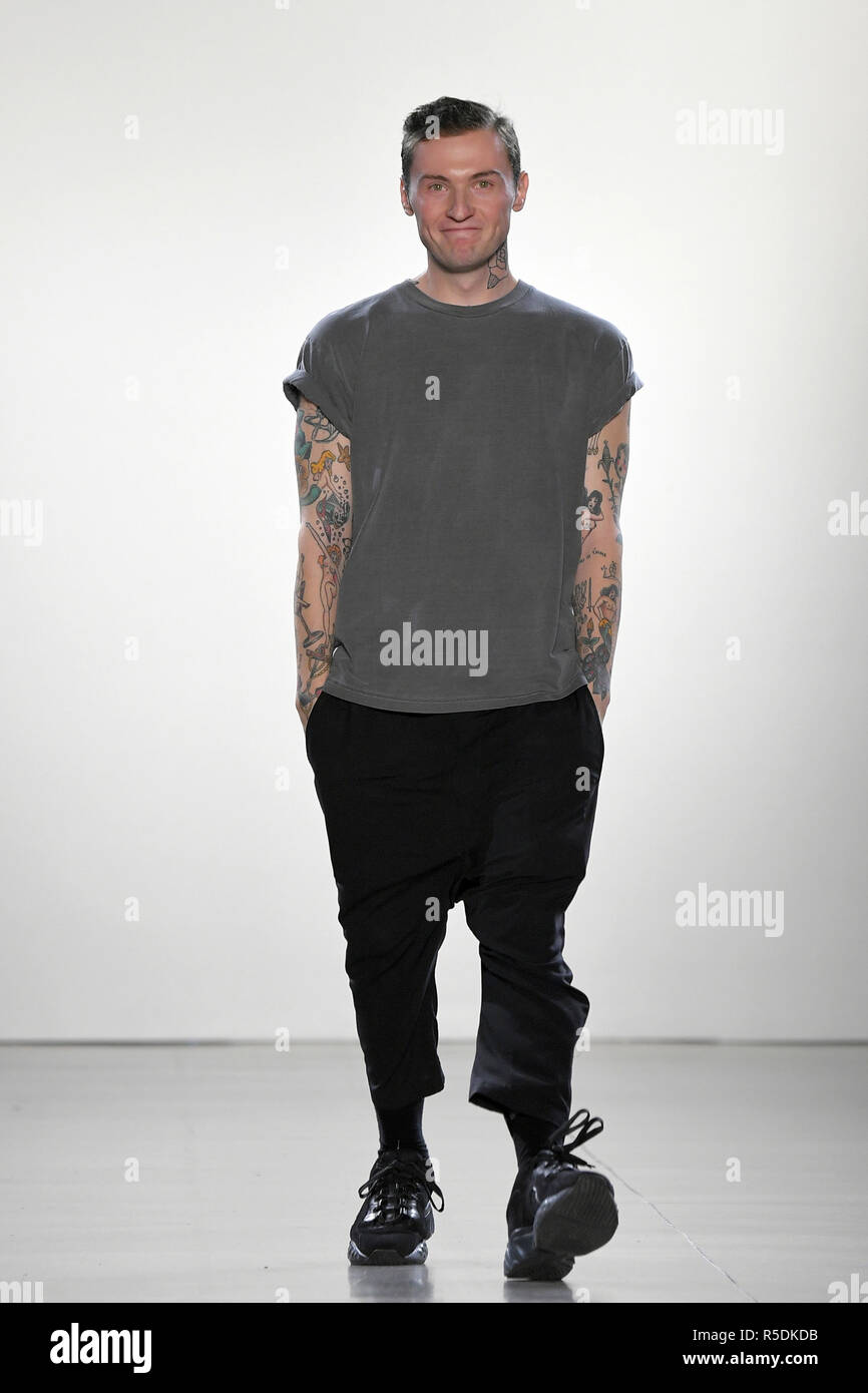 NEW YORK, NY - SEPTEMBER 11: A model walks the runway for Hogan ...