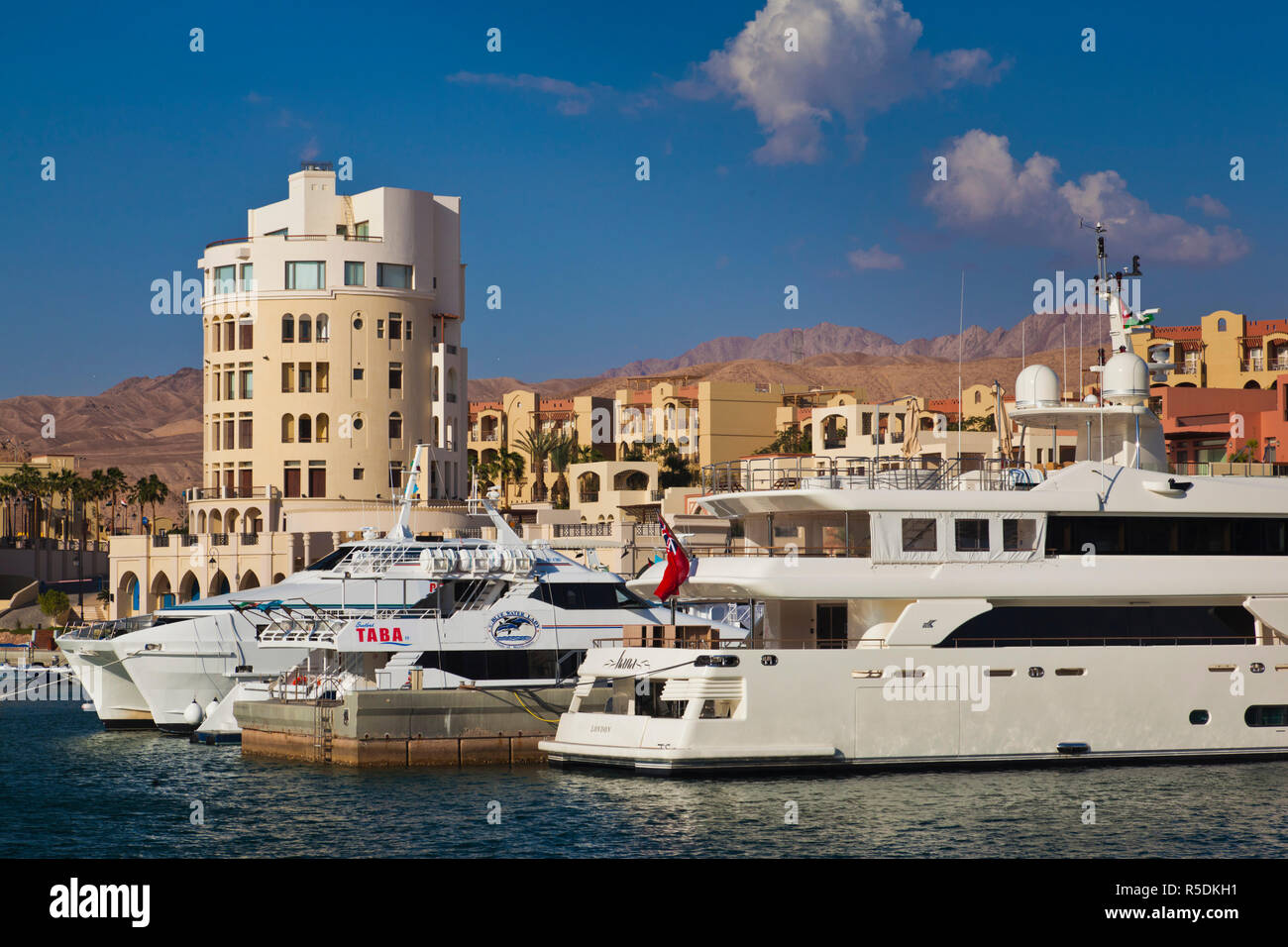 Jordan, Aqaba, Tala Harbor development, marina Stock Photo - Alamy