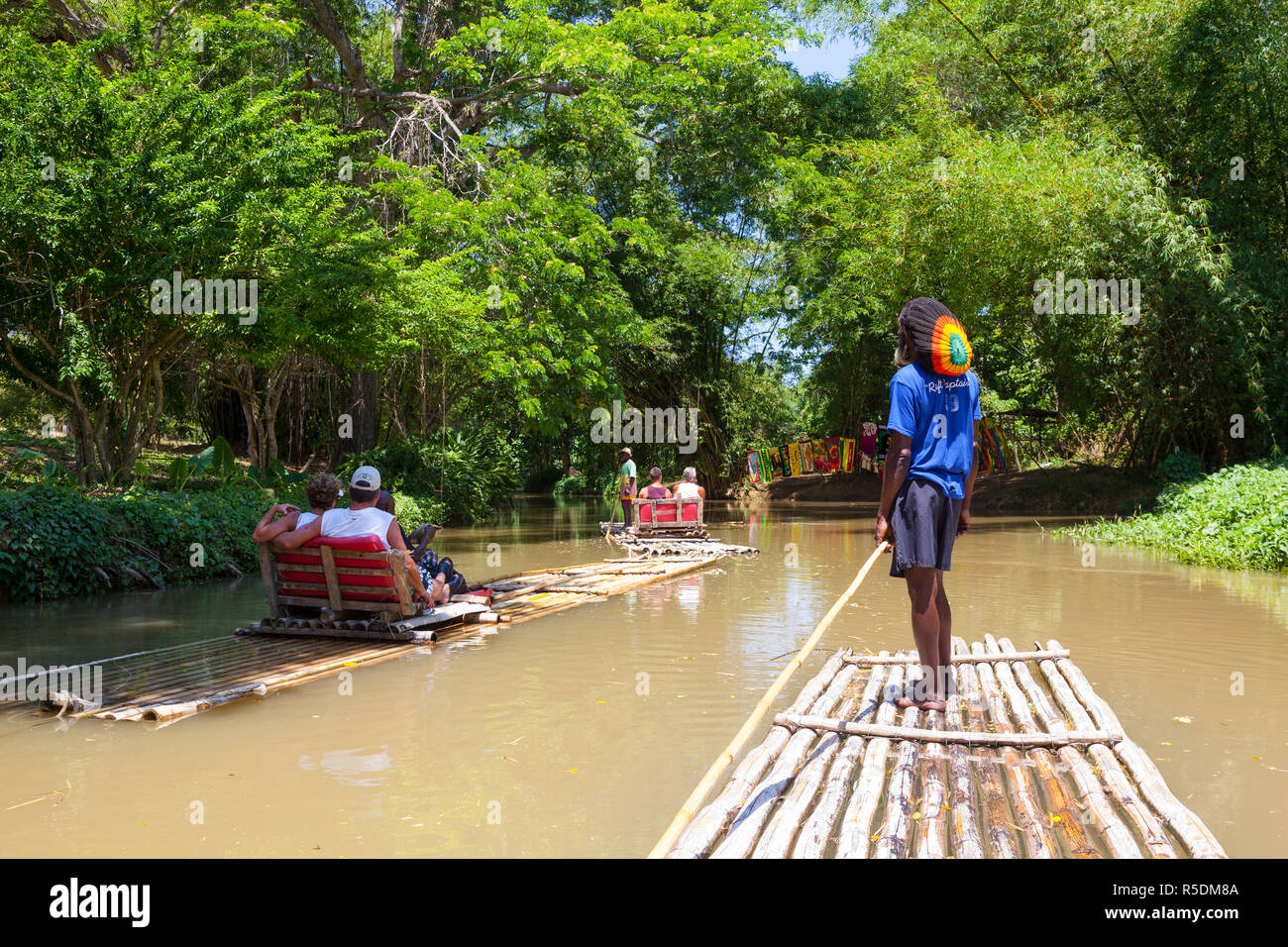 Martha Brae Rafting, Trelaway Parish, Jamaica, Caribbean Stock Photo ...