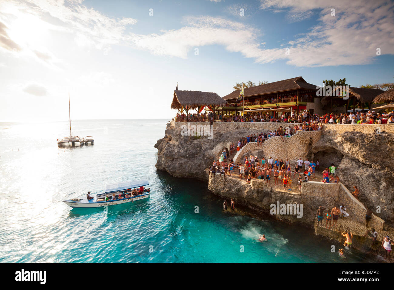 Ricks Cafe, Negril, Westmoreland Parish, Jamaica, Caribbean Stock Photo ...