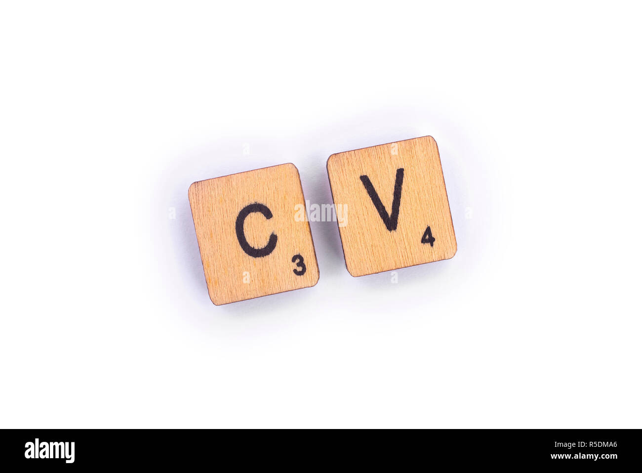 LONDON, UK - JULY 7TH 2018: The abbreviation CV - Curriculum Vitae ...