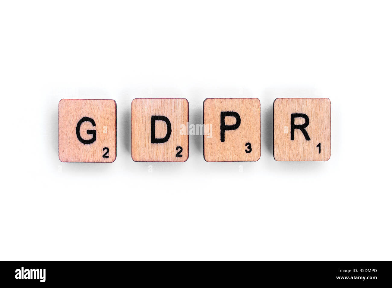 London, UK - July 8th 2018: The abbreviation GDPR - General Data ...