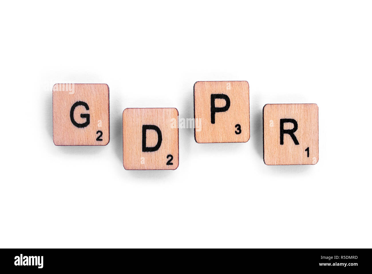 London, UK - July 8th 2018: The abbreviation GDPR - General Data ...