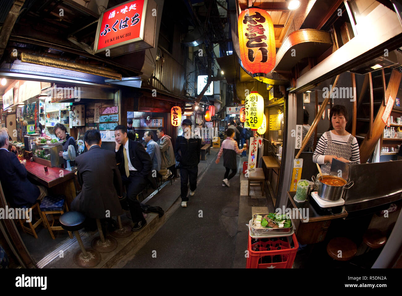 Restaurant, Shomben Yokocho (Piss Alley), Shinjuku, Tokyo, Japan Stock ...