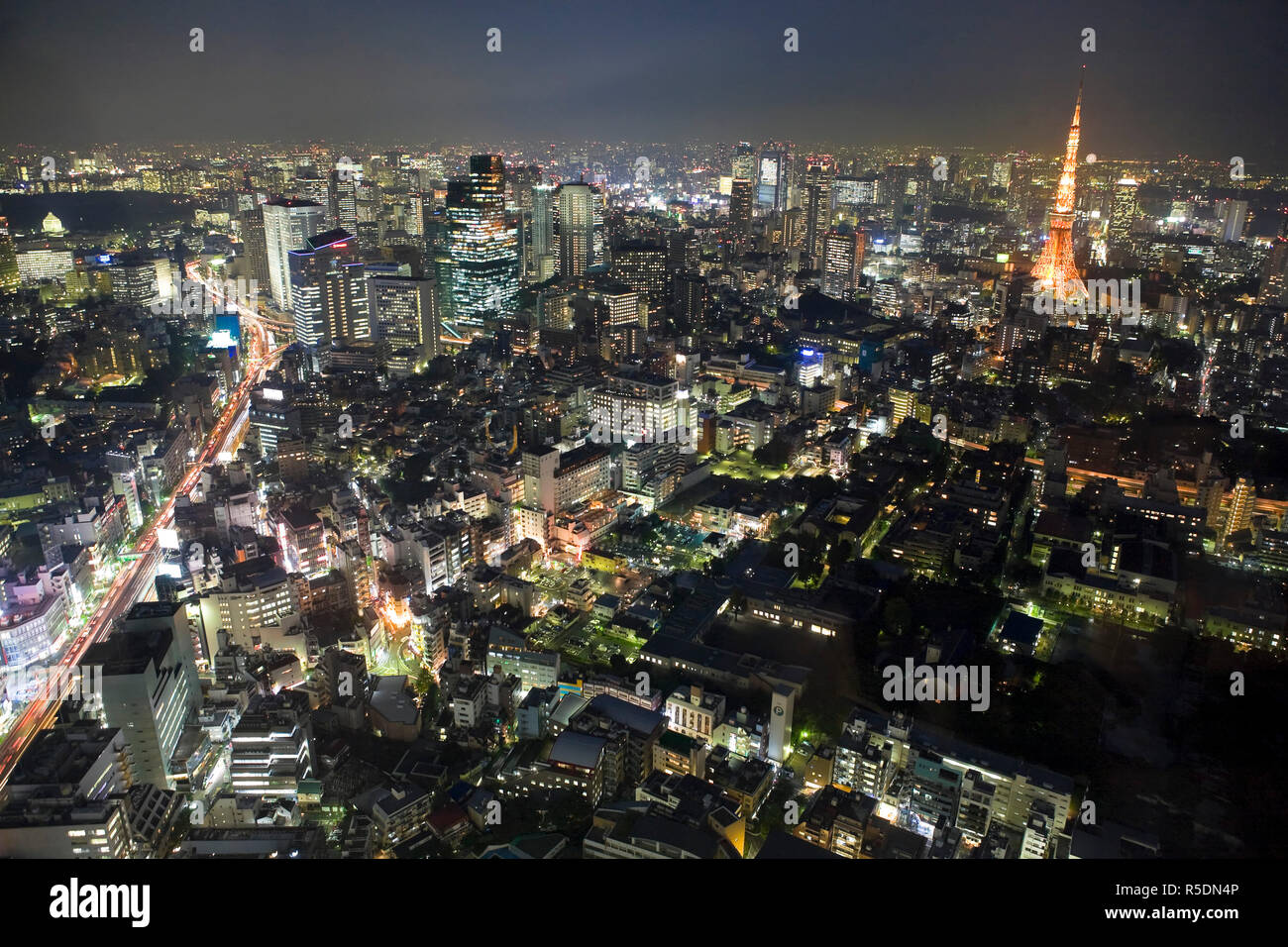 Japan, Honshu Island, Aerial View of Tokyo from Roppongi Tower Stock Photo - Alamy