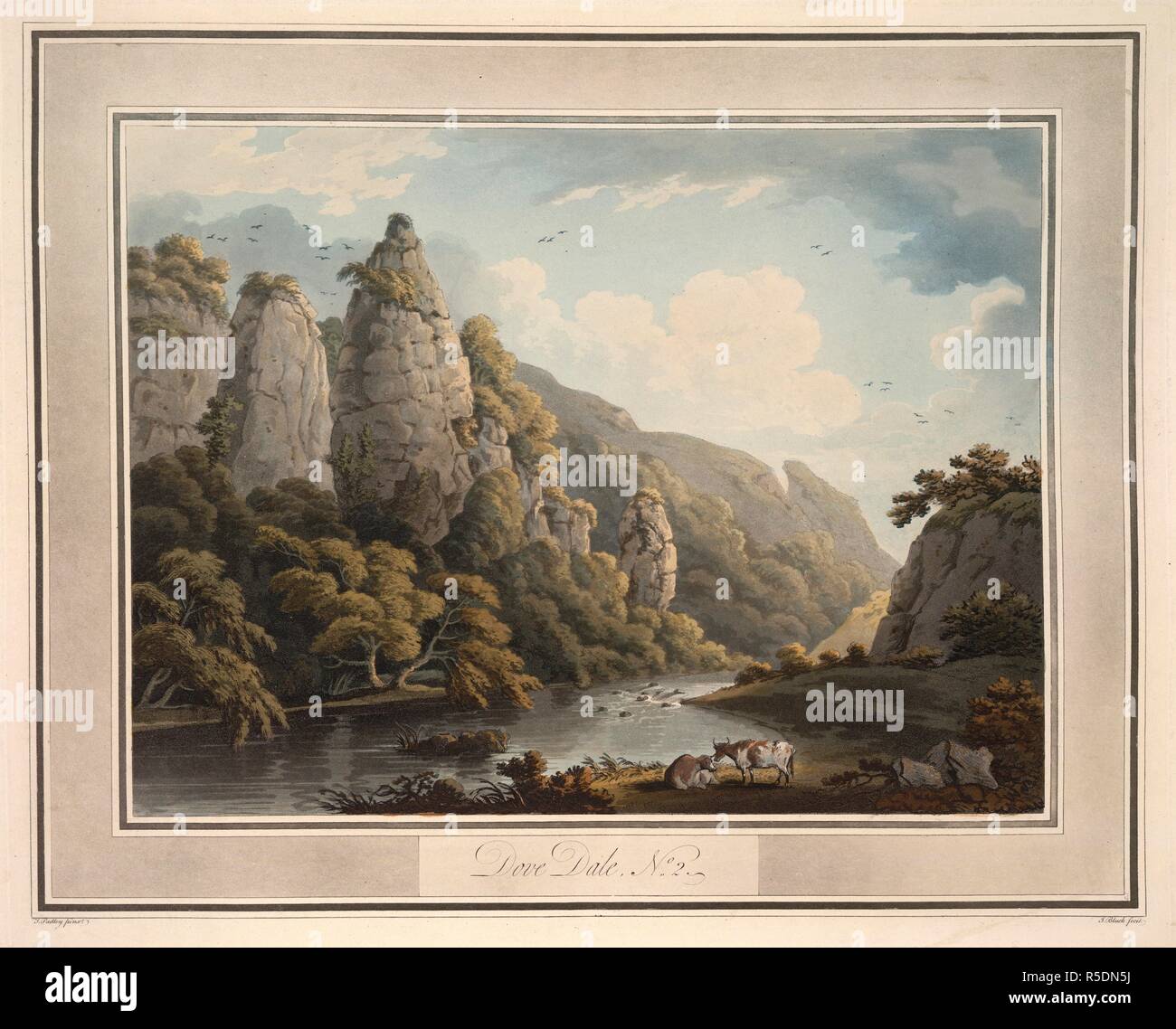 Dove Dale. Six Views in Derbyshire, by Hofland, Padley, and B. View of ...