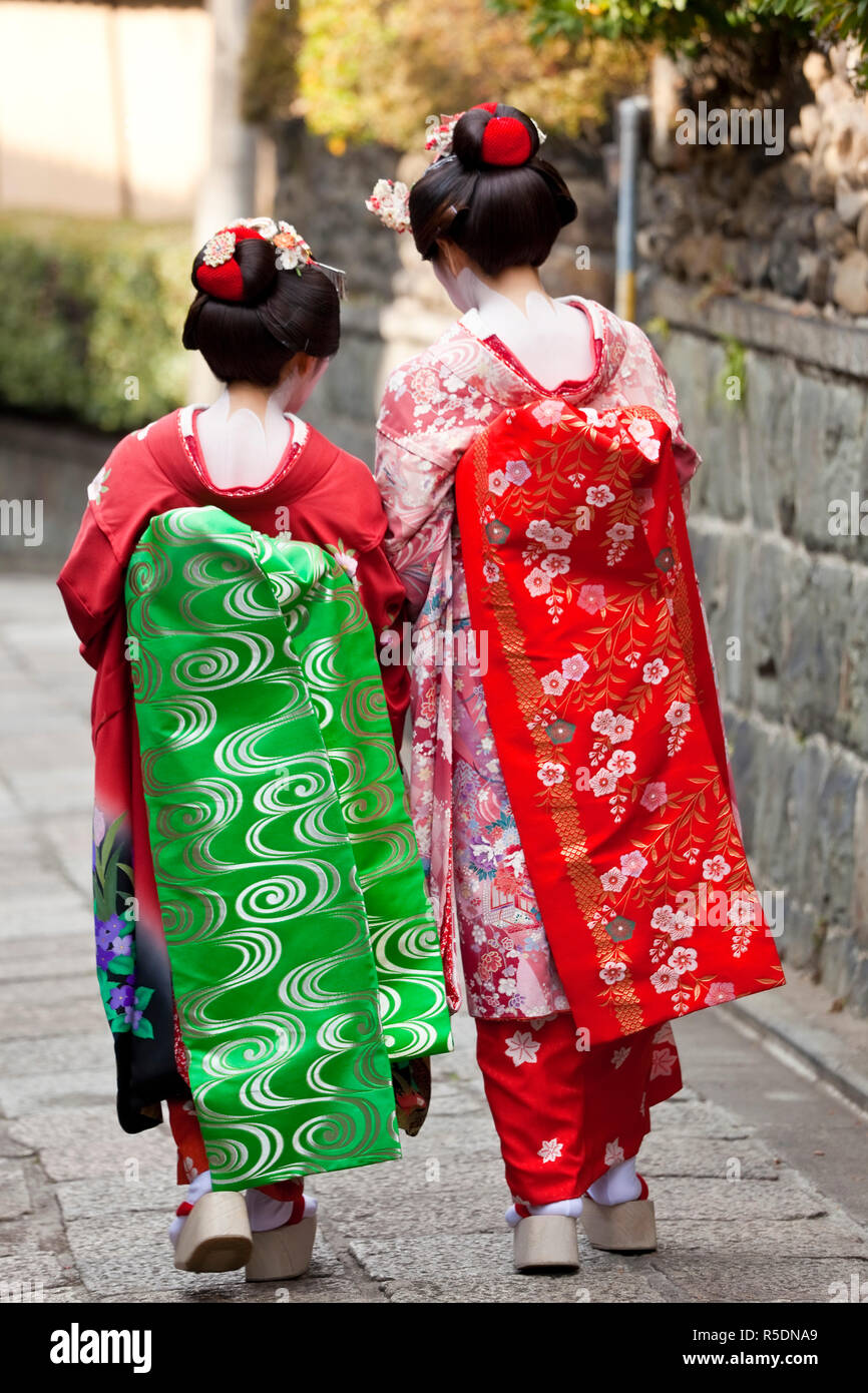 Two Geishas in Kyoto, Japan Stock Photo - Alamy
